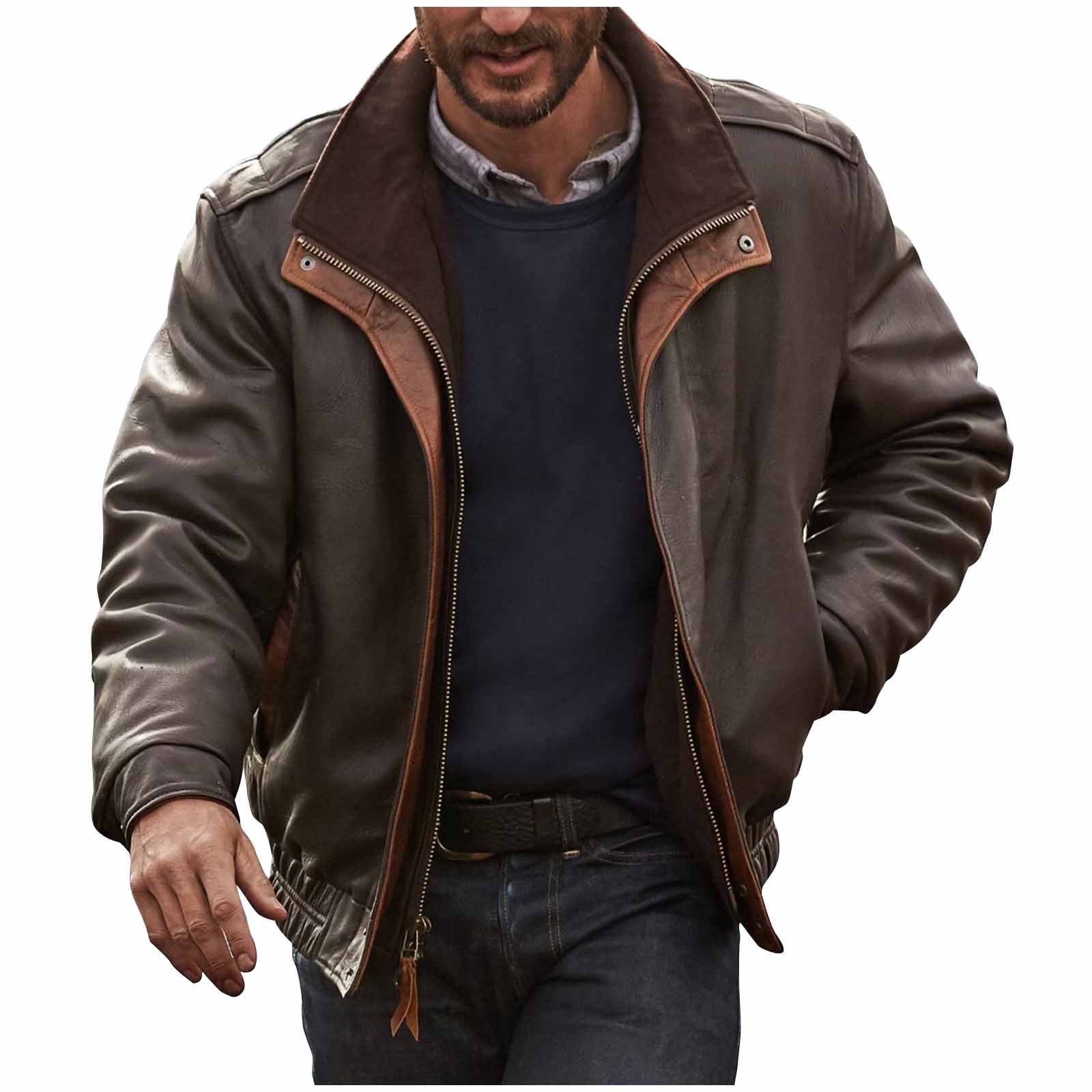 Dovford Mens Western Cowboy Jacket Vintage Suede Jacket Long Trench ...
