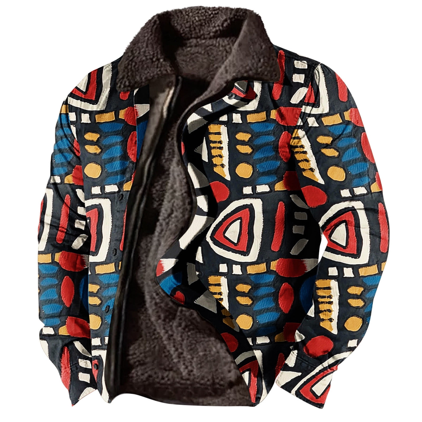 Dovford Mens Winter Jacket Western Jackets for Men Vintage Aztec Jacket ...