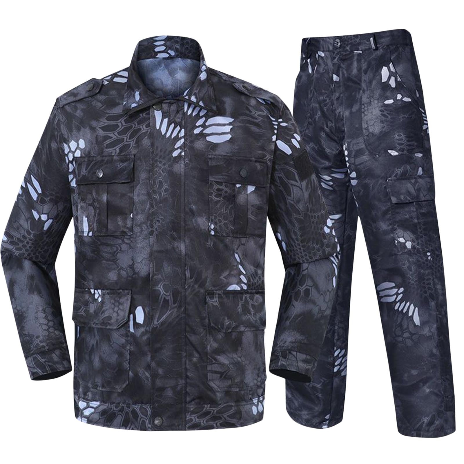 Dovford Multi-Pocket Military Uniform Camo Suit Tactical Military Camo ...