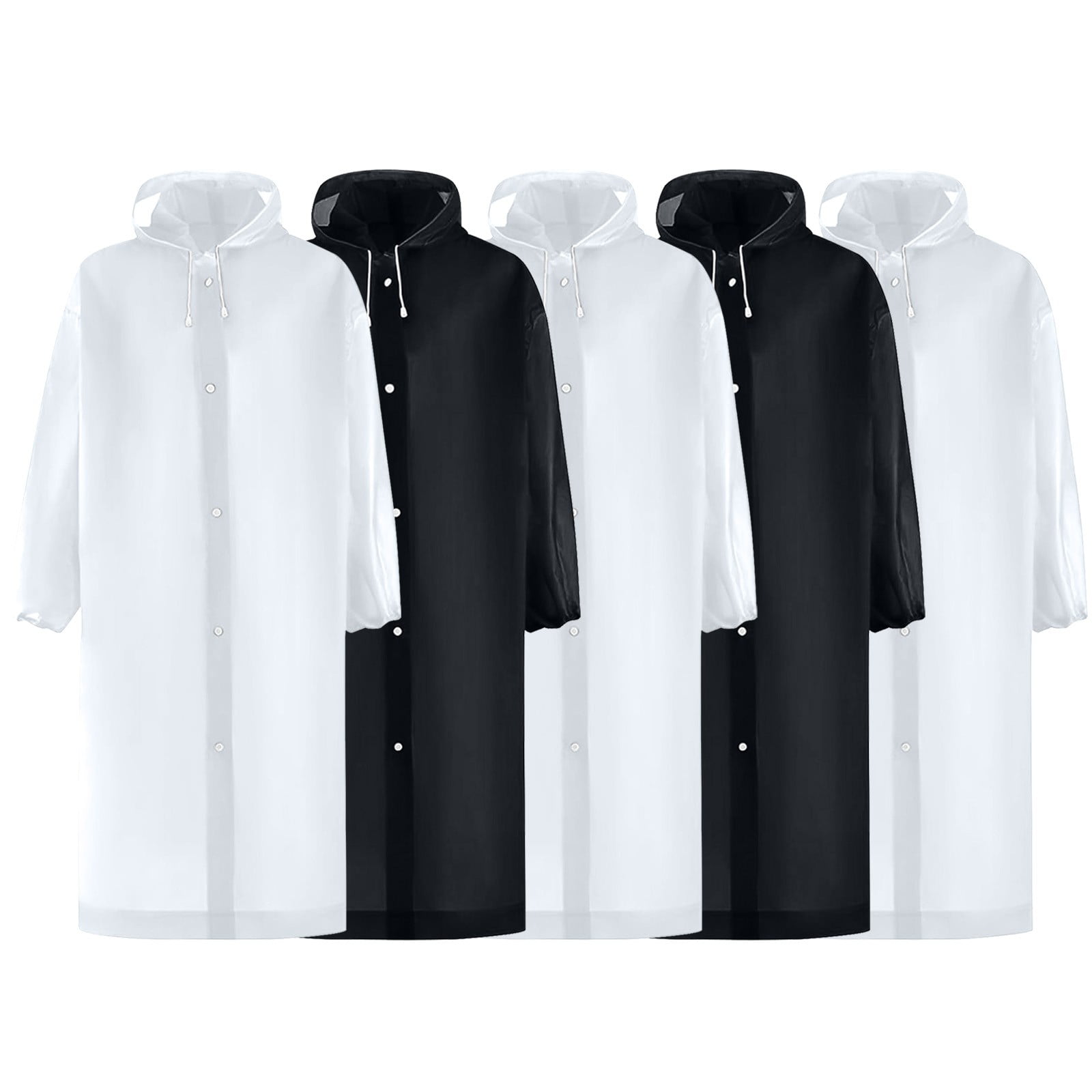 Dovford Raincoat, [1-5 Pack] Reusable Rain Ponchos Portable EVA Rain ...