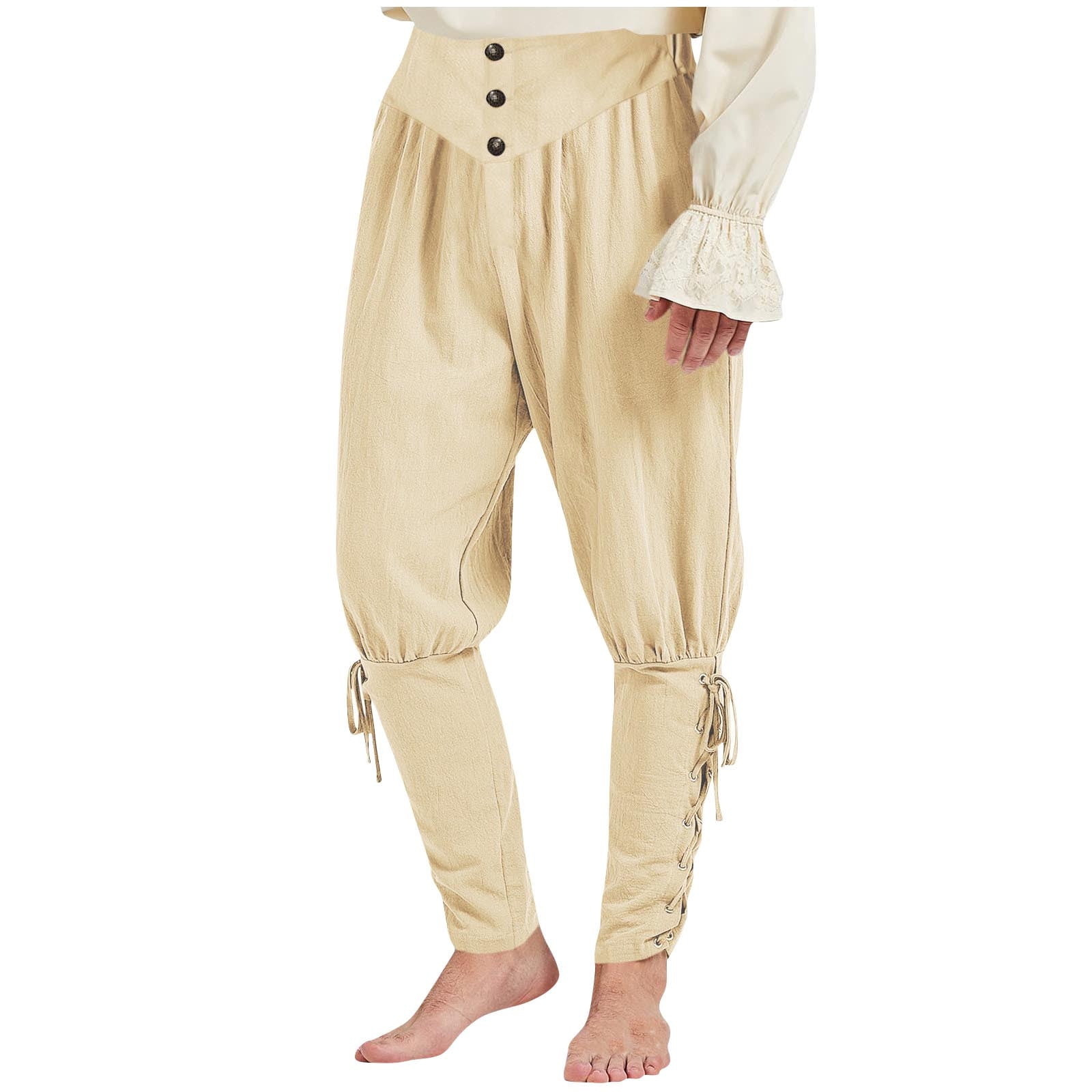 Dovford Renaissance Costume Men's Pirate Pants Medieval Ren Faire ...
