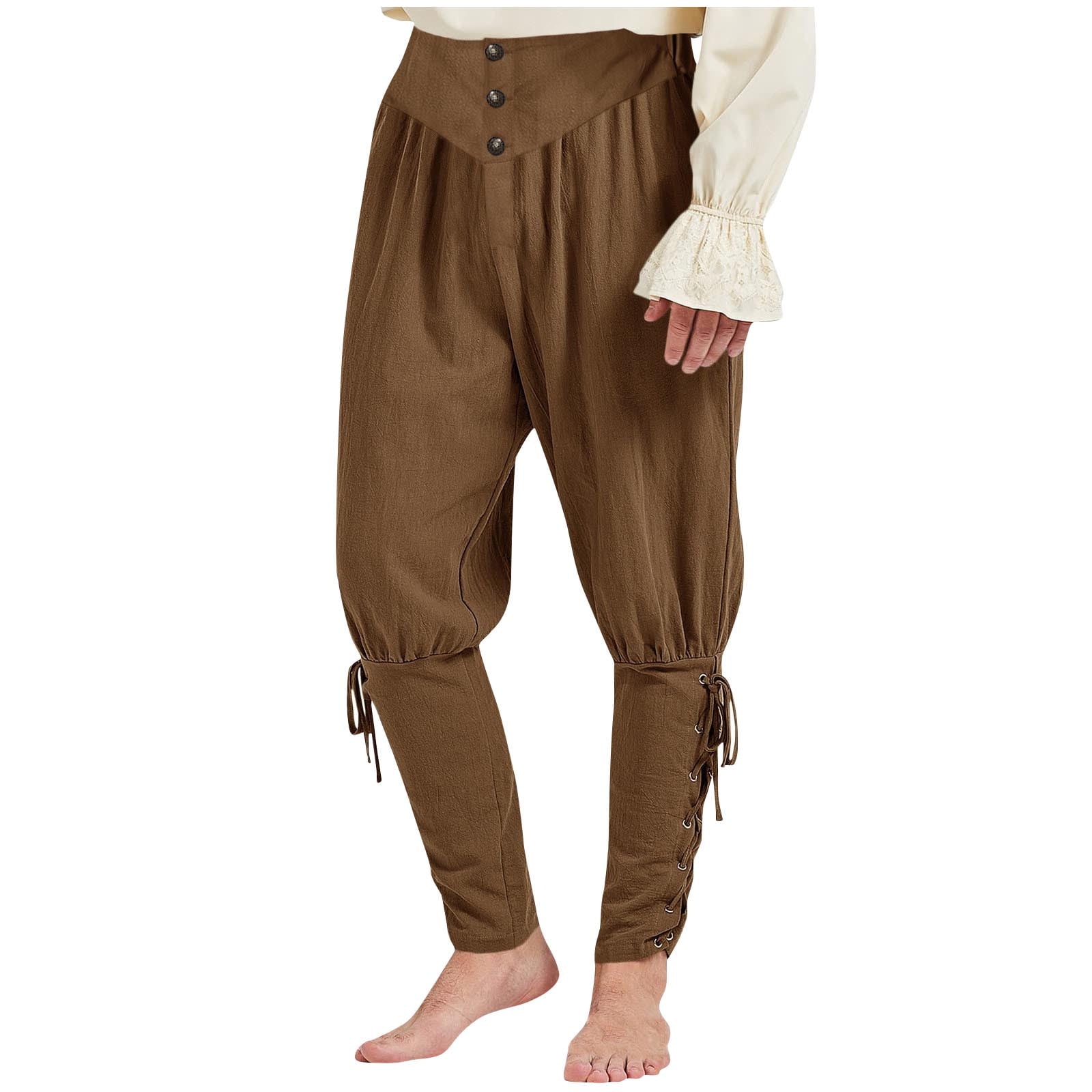 Dovford Renaissance Costume Men's Pirate Pants Medieval Ren Faire ...