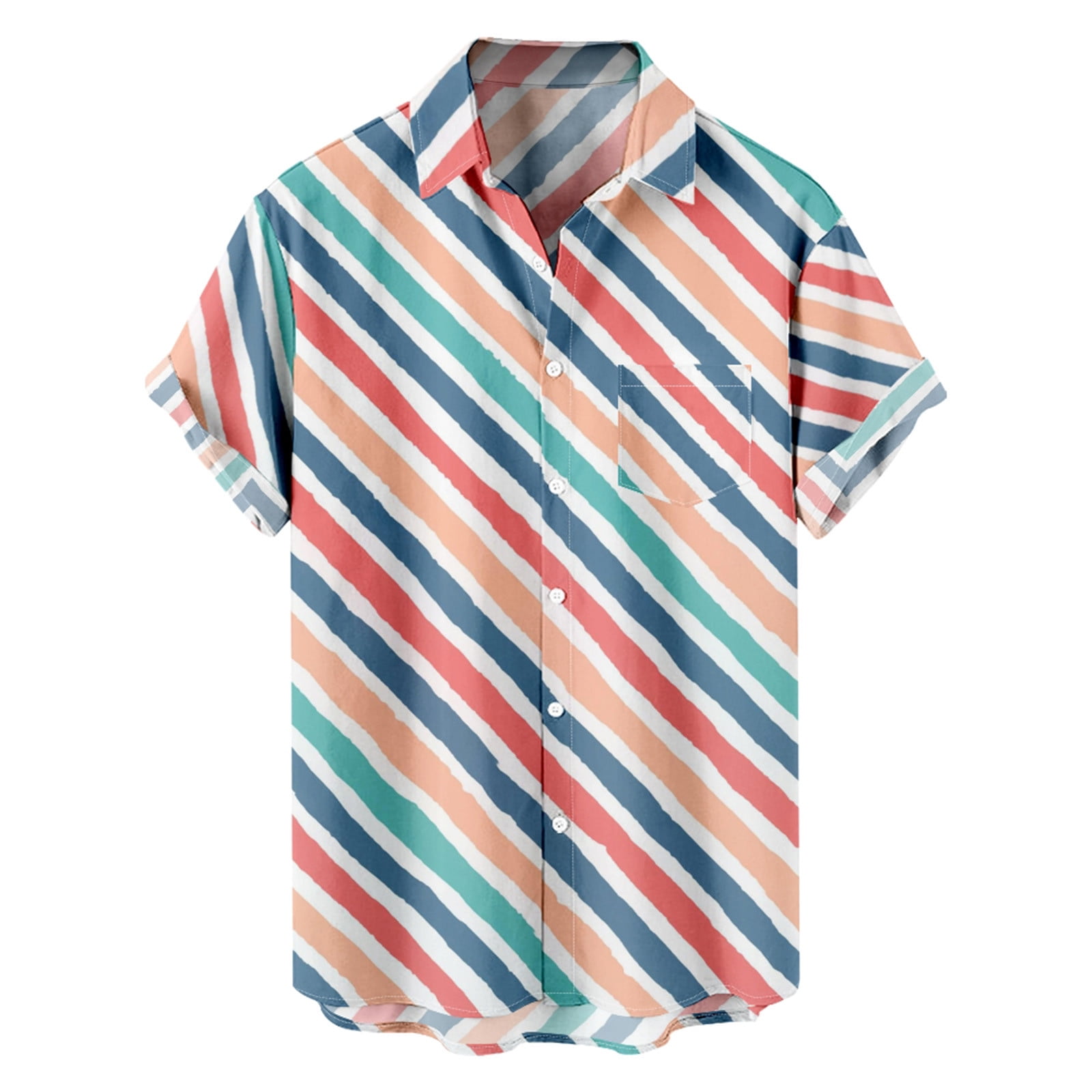 Dovford Retro Button Up Shirts For Mens Casual Button Down Shirt