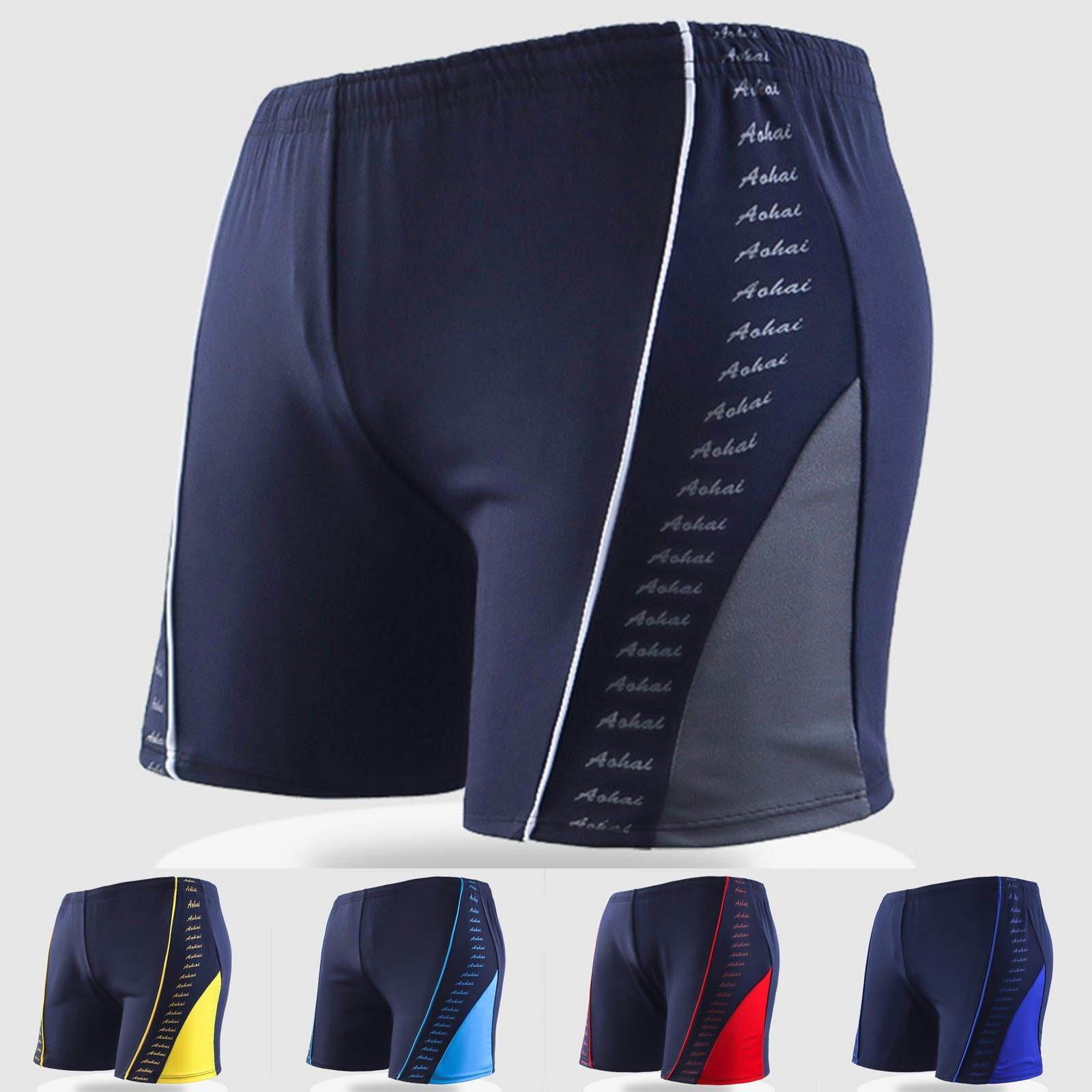 Dovford Swim Jammers for Men Square Leg Quick Dry Swimsuit Athletic ...