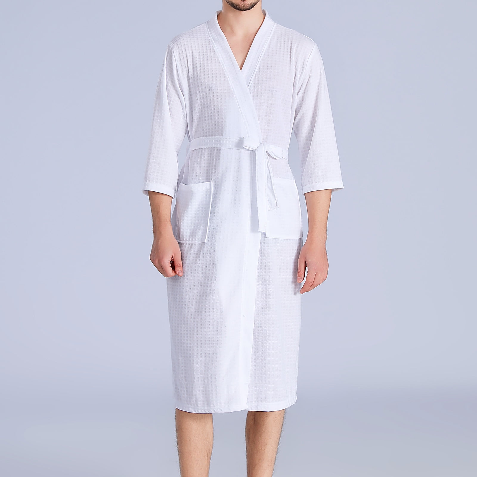 Dovford Terry Cloth Robes for Men Big and Tall Short Mens Kimono Robe ...