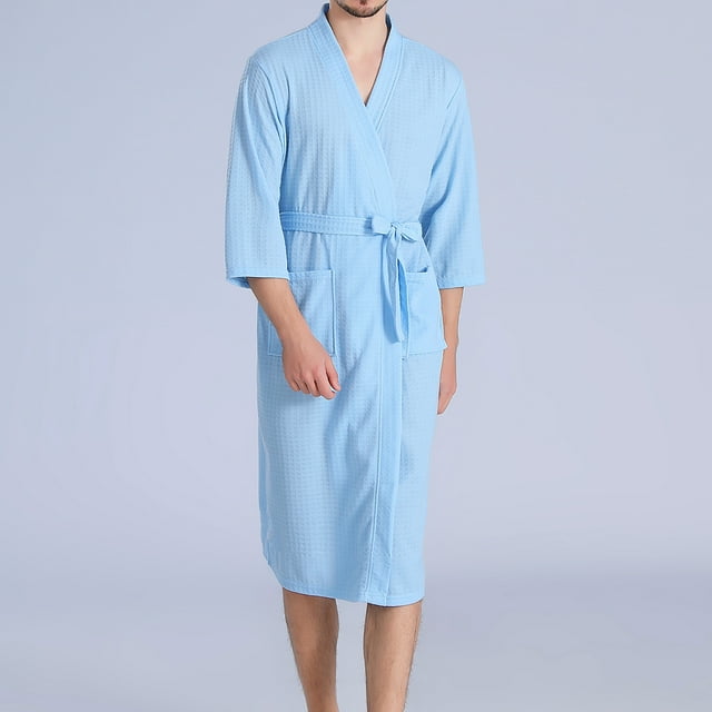 Dovford Terry Cloth Robes for Men Big and Tall Short Mens Kimono Robe ...