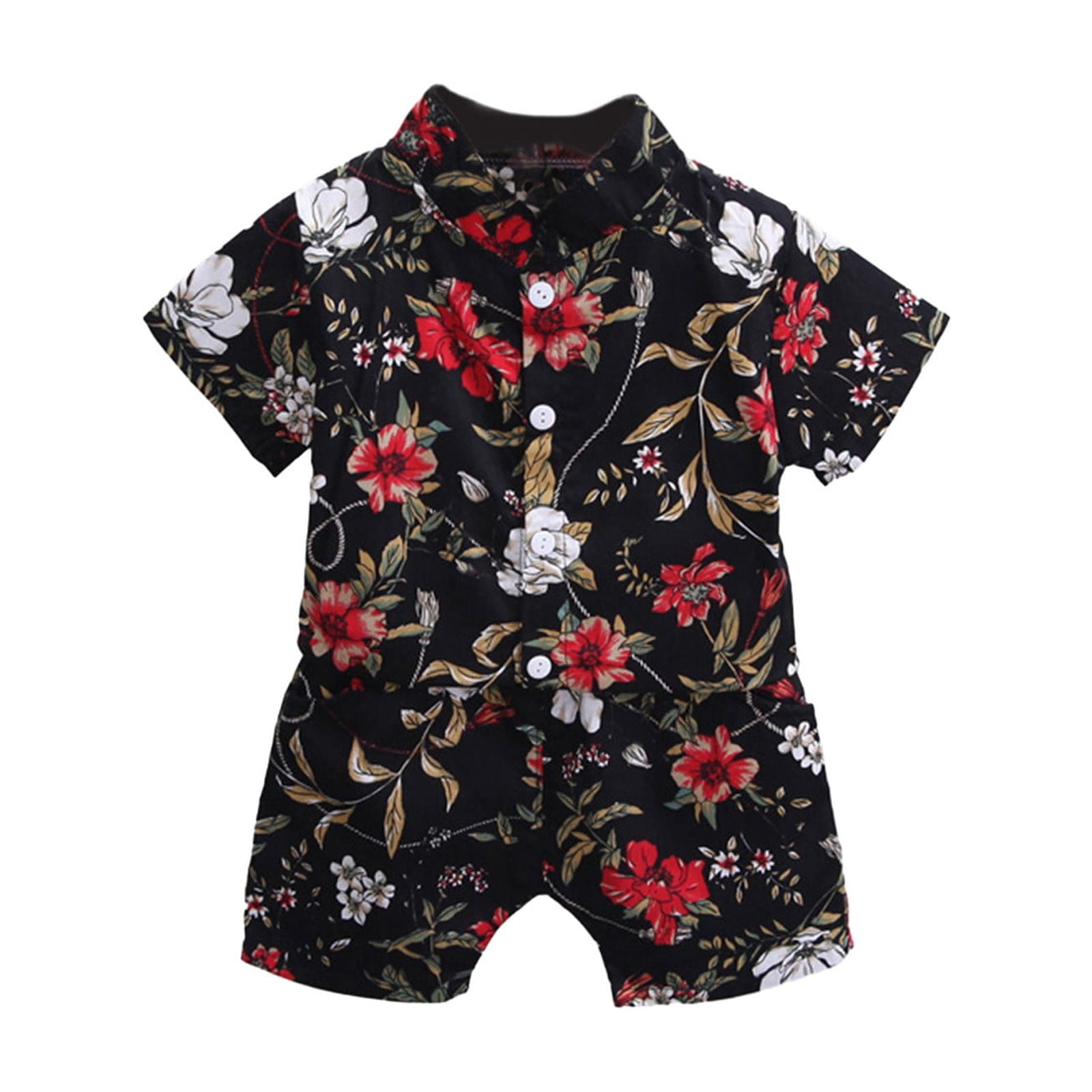 Dovford Toddler Infant Baby Boy Clothes Summer Beach Print Short Sleeve ...