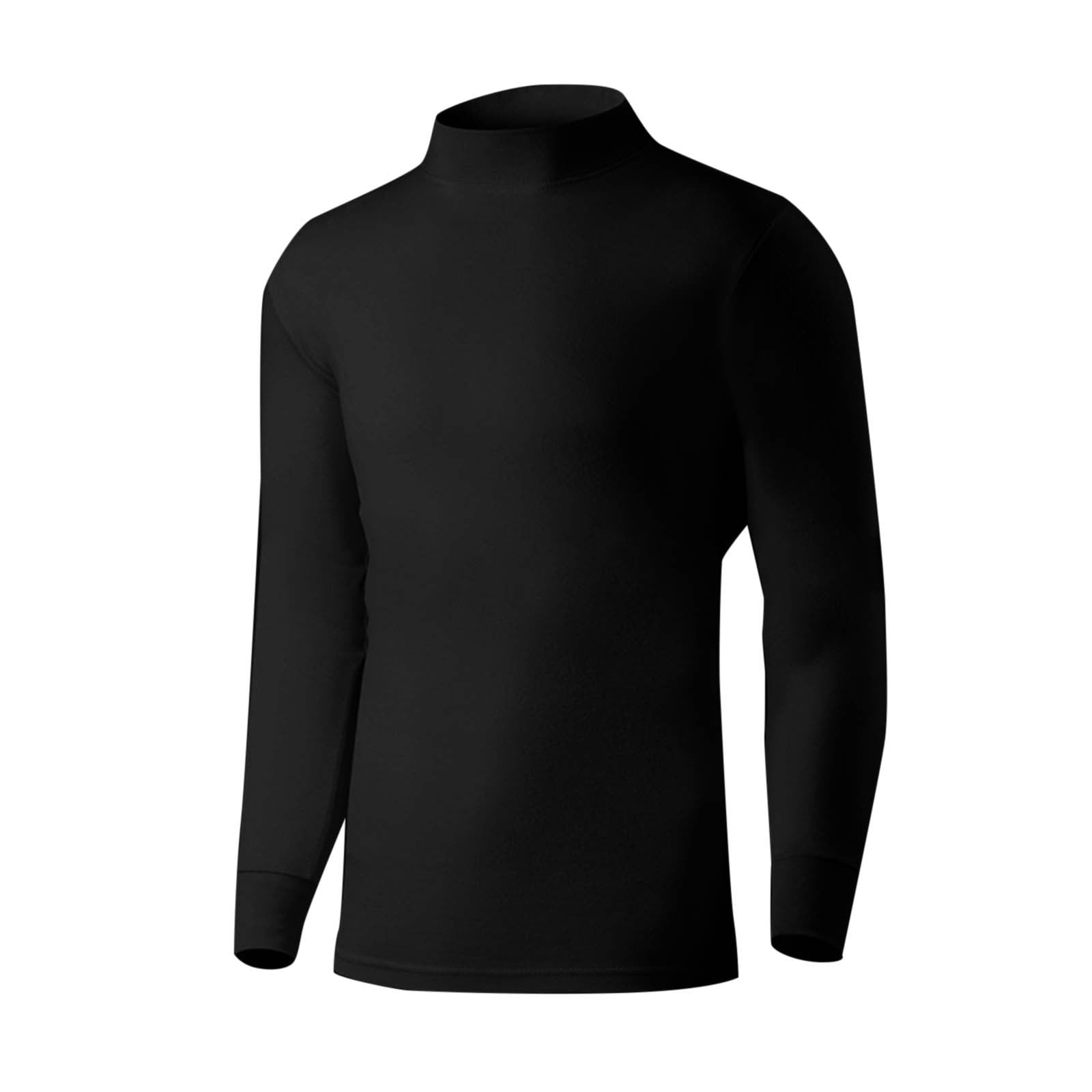 Dovford Turtleneck Men Long Sleeve Shirt Fashion T-Shirts Plaid ...