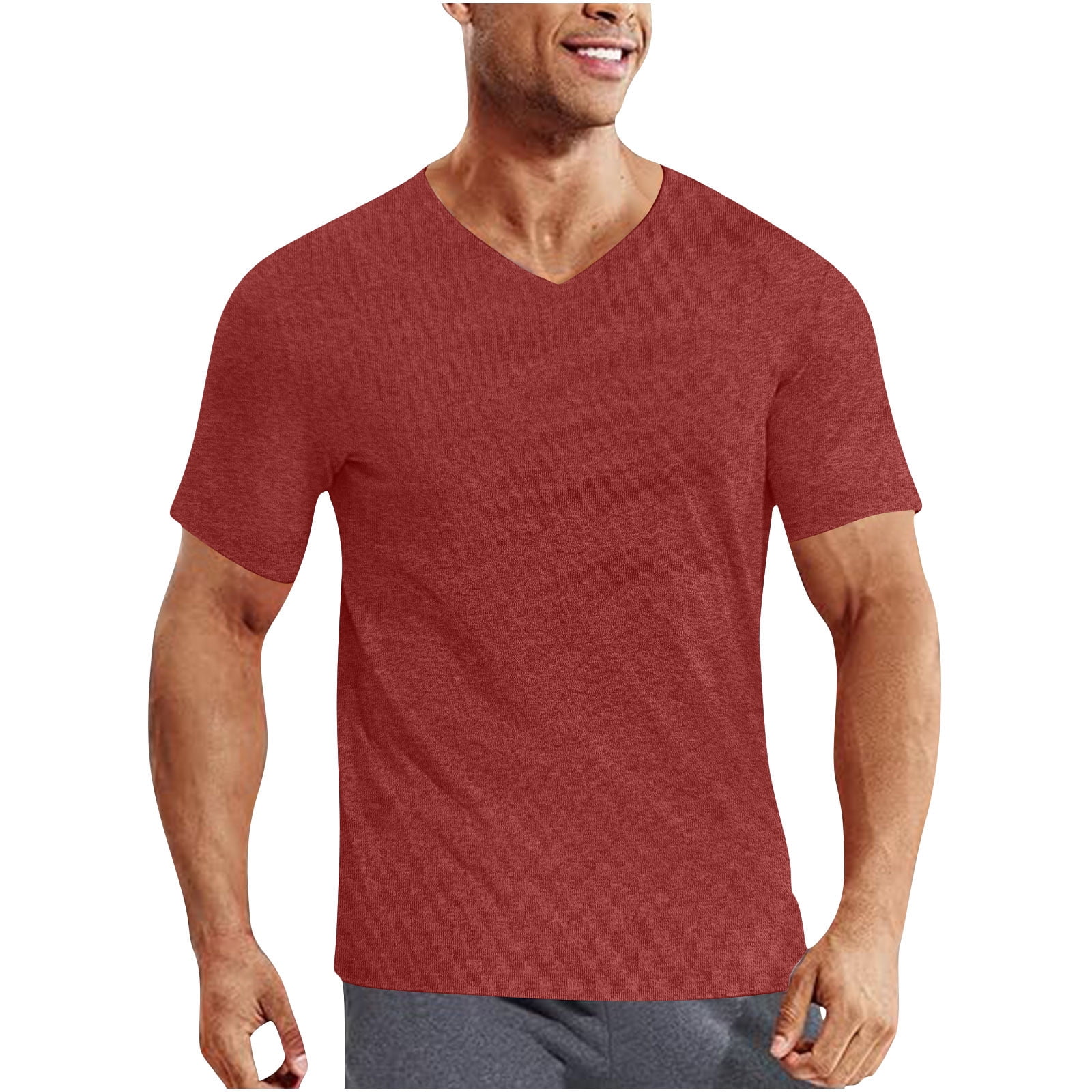 Dovford V Neck T Shirts for Men - Modern Fitted Tees Vneck Undershirts ...