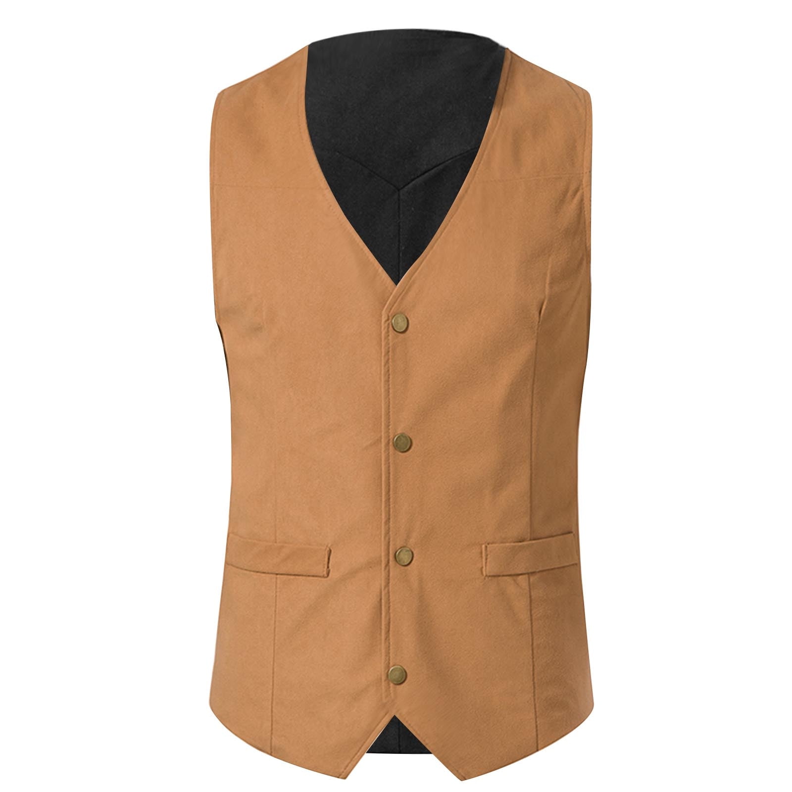 Dovford Western Cowboy Suit Vest for Men Suede Leather Waistcoat 2 ...