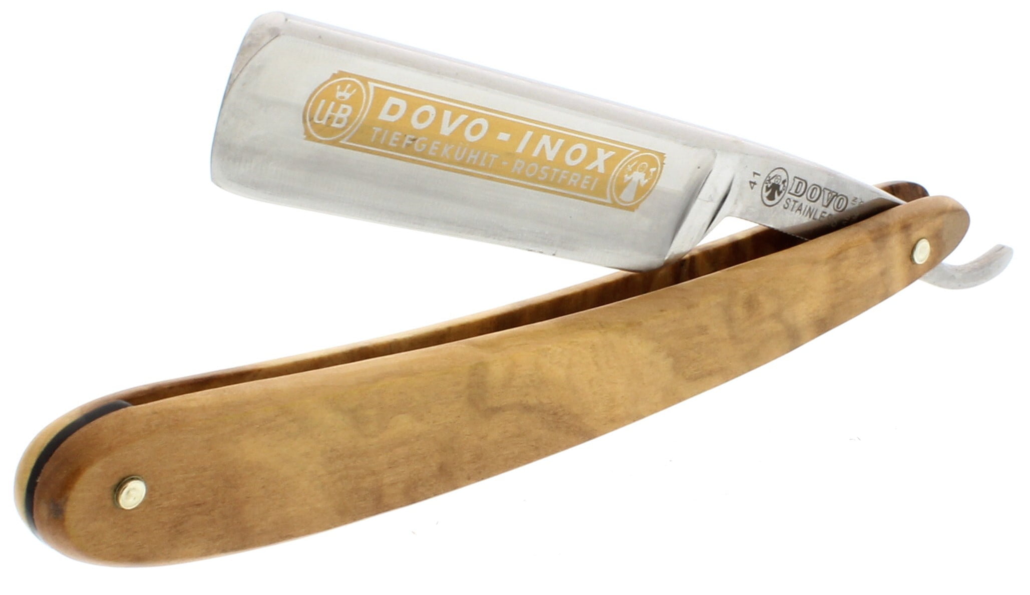 Dovo Inox Professional Barber Cut Edge Shaving Razor, Olivewood 5/8 ...