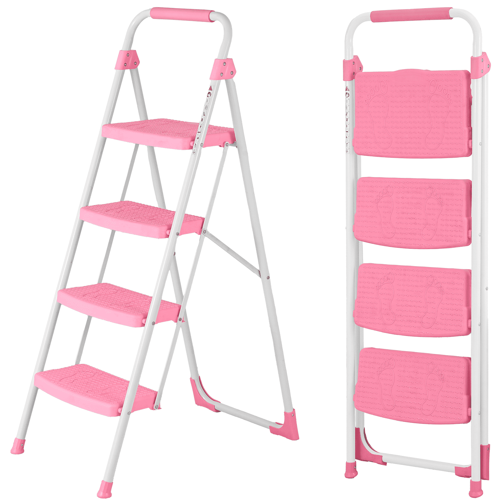 Dovov 4 Step Folding Ladder, Portable Folding Step Stool with Extra Wide Anti-Slip Pedal and ...