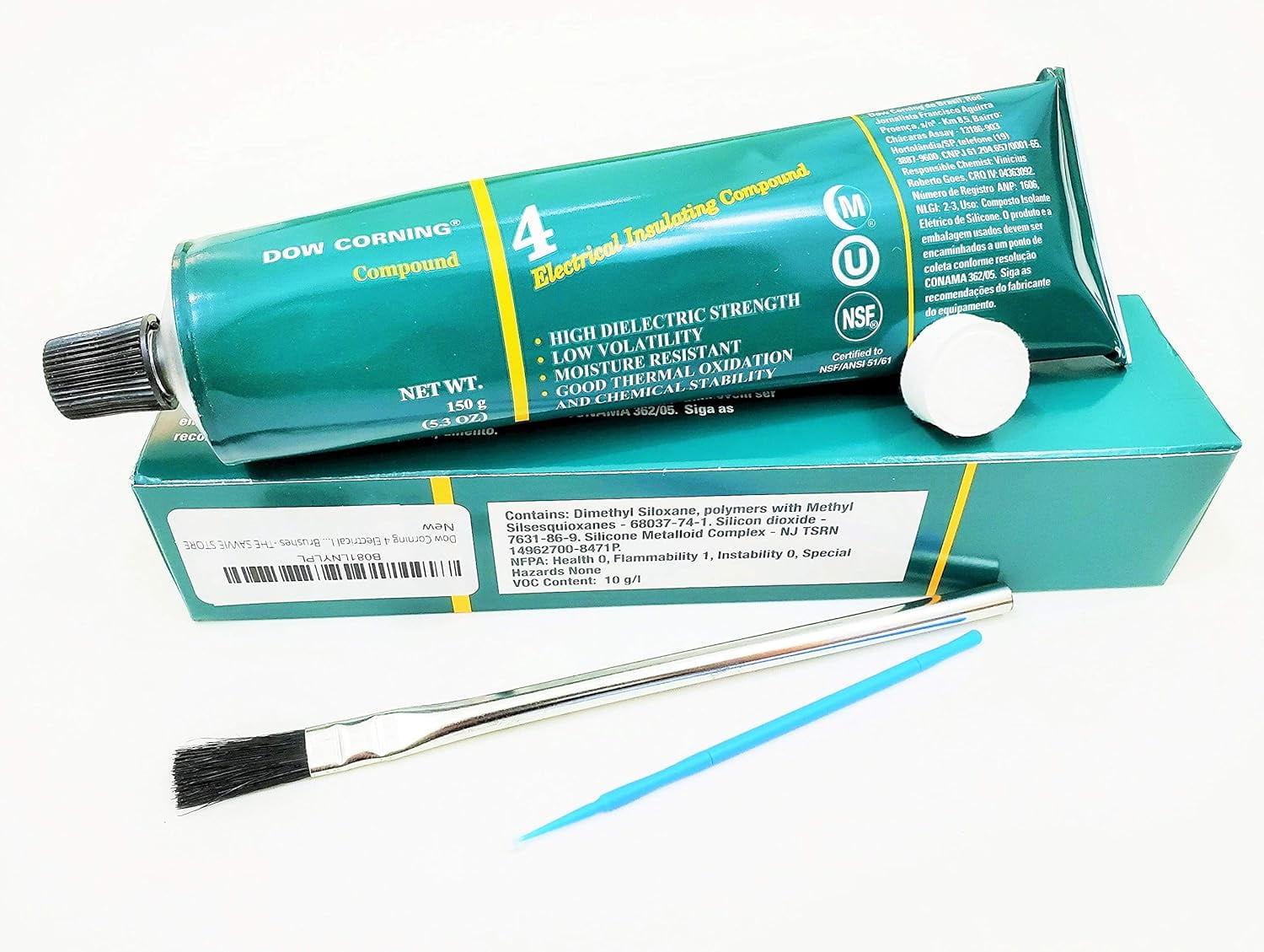 Dow Corning 4 Electrical Insulating Compound 5.3 Oz Tube with 2 ...