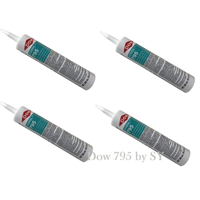 Dow Corning 795 Silicone Sealant Black 10.3oz Tu [Set of 4] - Walmart.com