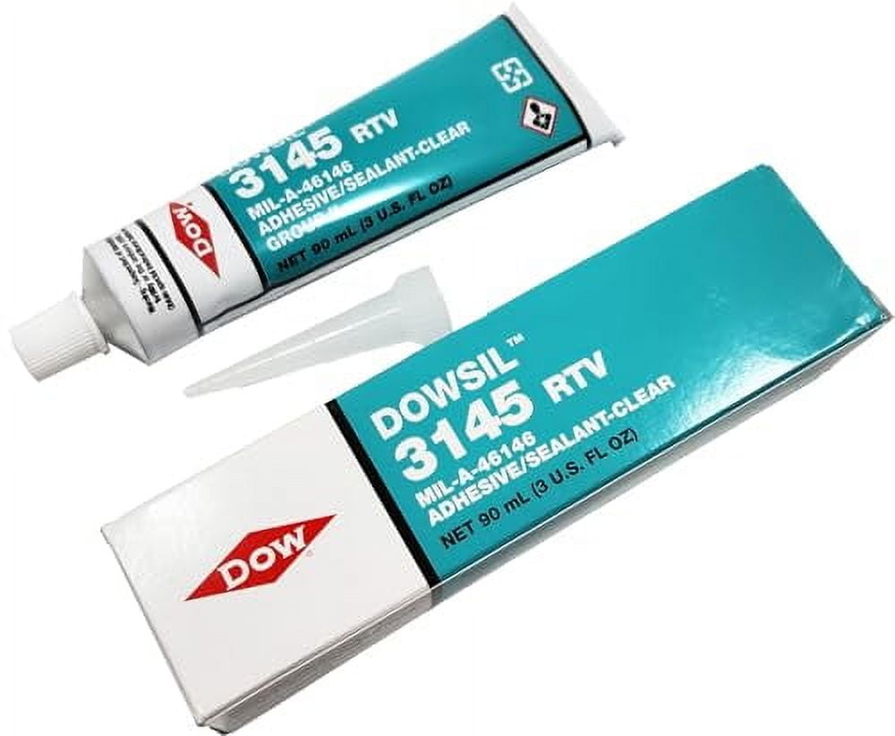 Dow DOWSIL(Formerly DOW Corning) 3145 RTV Mil-A-46146 Adhesive/Sealant, Clear, 90ml [3 Oz] Tube ...