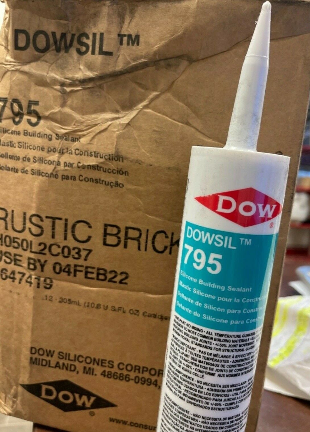 Dow Dowsil 795, Silicone, Rustic Brick Industrial Sealant, 12 Piece ...