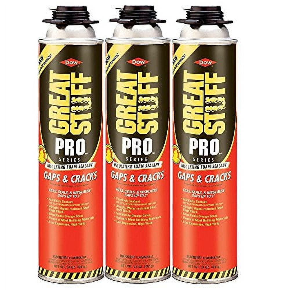 Dow Great Stuff Pro Gaps and Cracks 24 oz Gun Foam - 341557 - Pack of 3 ...