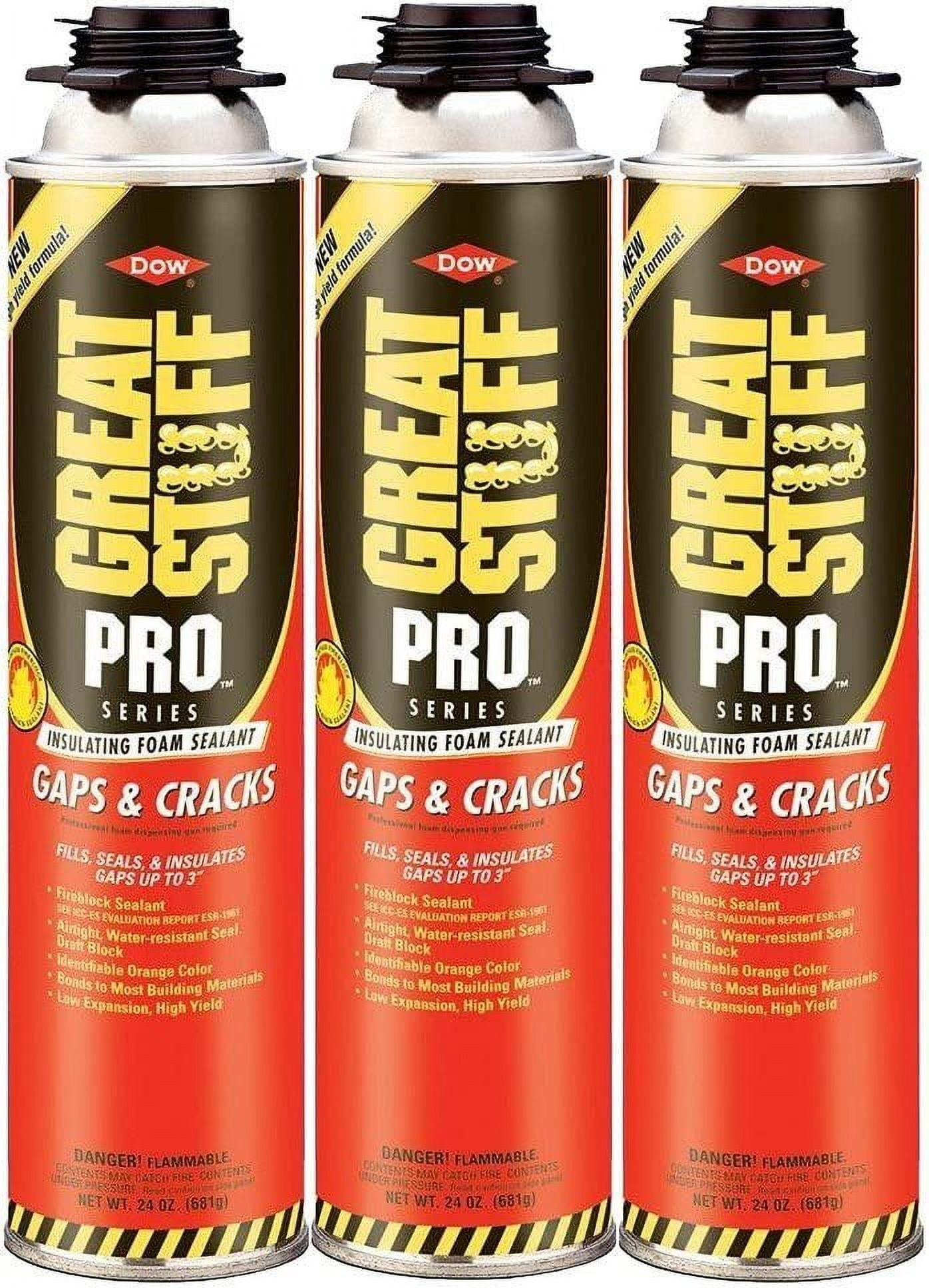 Dow Great Stuff Pro Gaps and Cracks Gun Foam - Fills Gaps, Orange ...