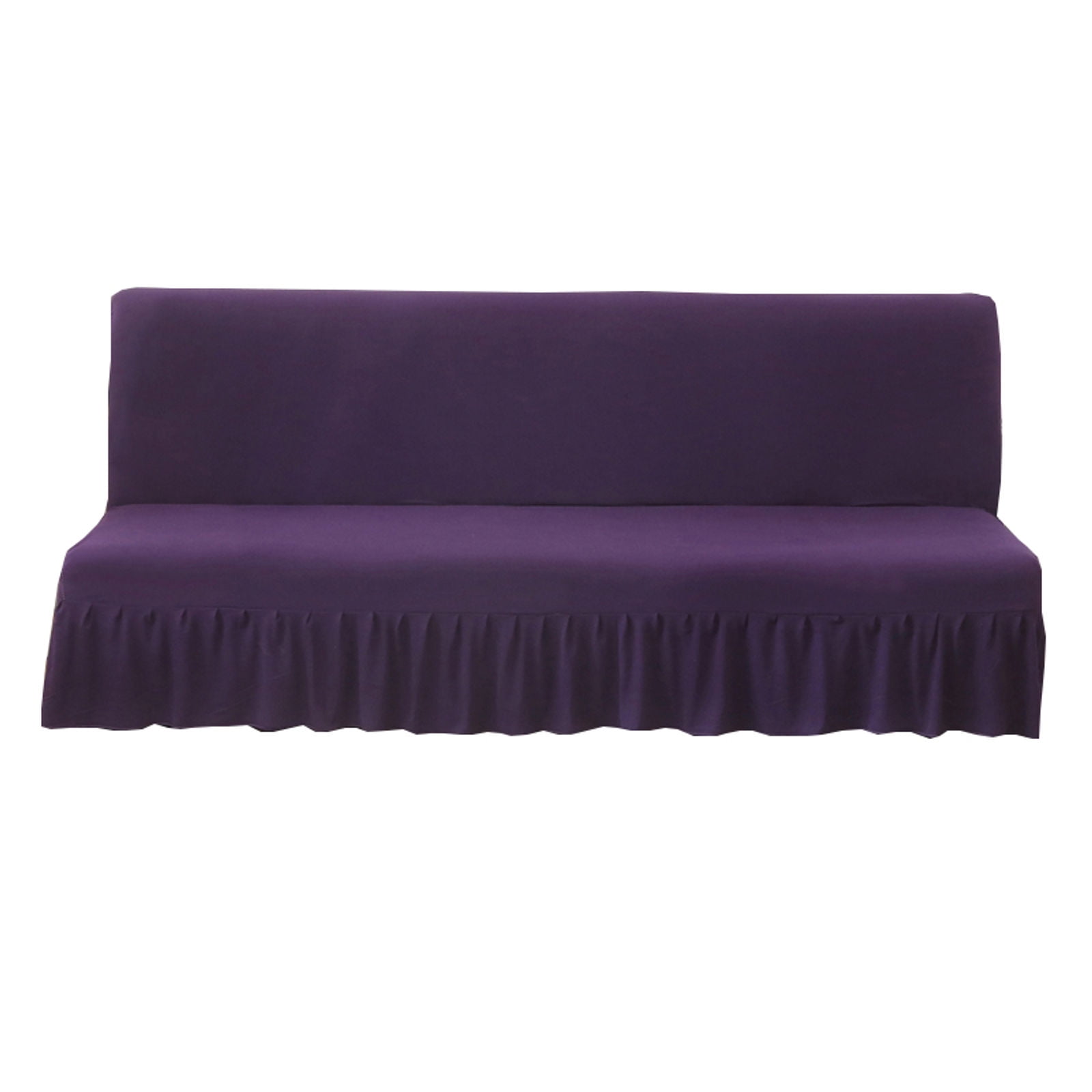 Dowbom Armless Futon Slipcover with Skirt,Stretch Foldable Sofa Bed ...