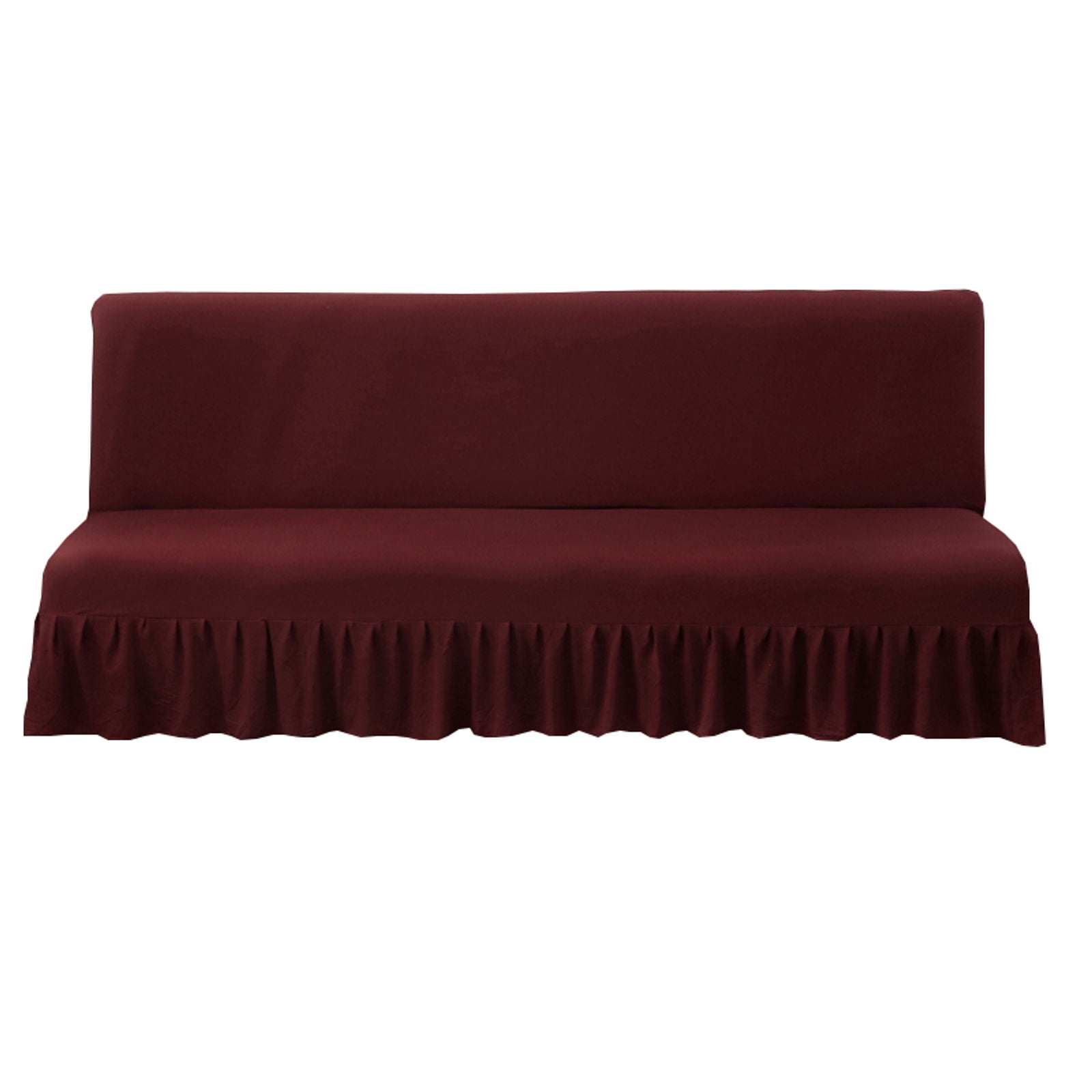 Dowbom Armless Futon Slipcover with Skirt,Stretch Foldable Sofa Bed ...