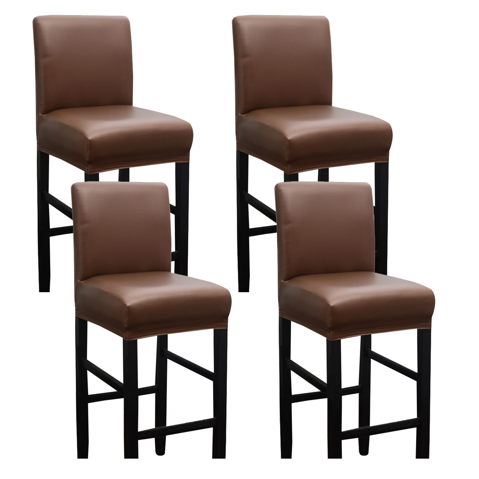 Dowbom Leather Bar Stool Cover Stretch Pub Counter Stool Chair ...