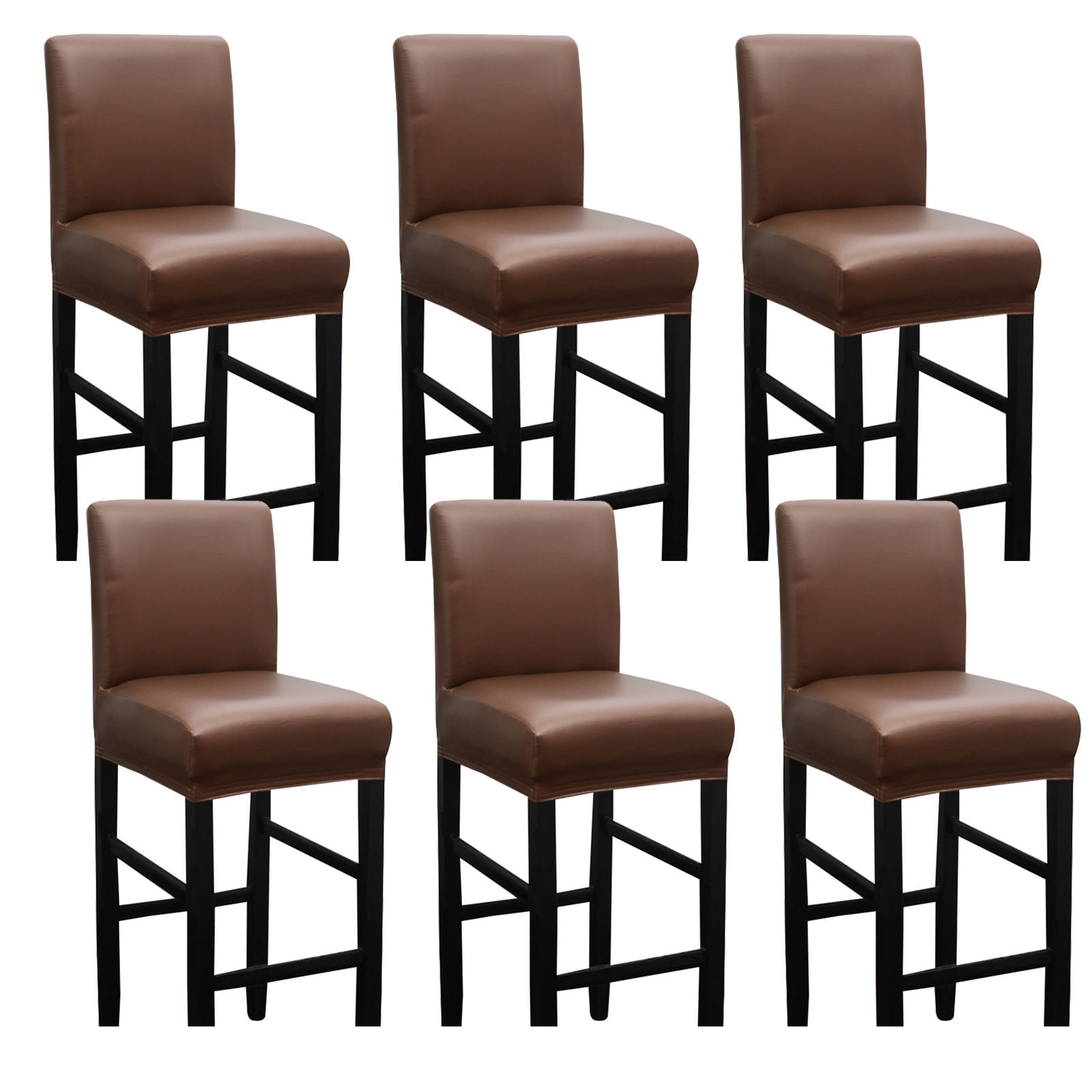 Dowbom Leather Bar Stool Cover Stretch Pub Counter Stool Chair ...