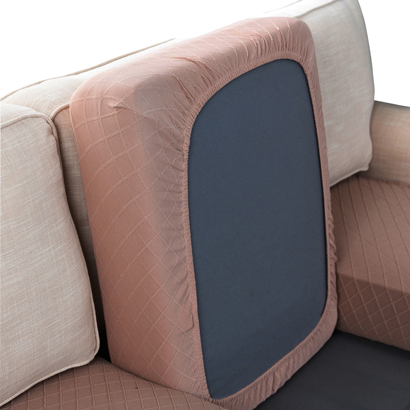 Dowbom Stretch Cushion Cover Soft Couch Polyester Furniture Cover With ...