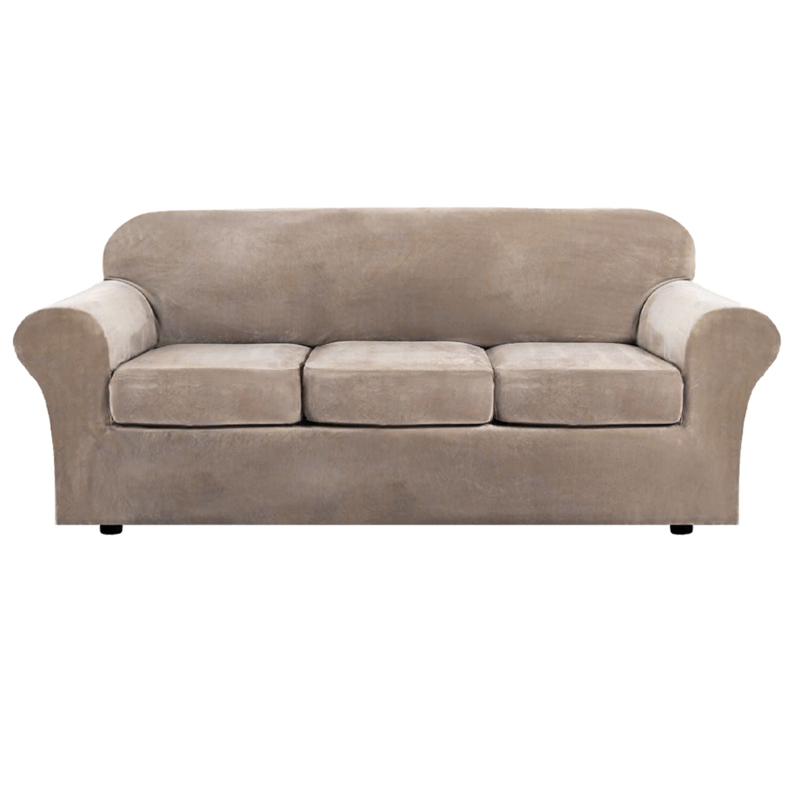 Dowbom Stretch Sofa Slipcover velvet Couch Cover for 3 Cushion Couch ...