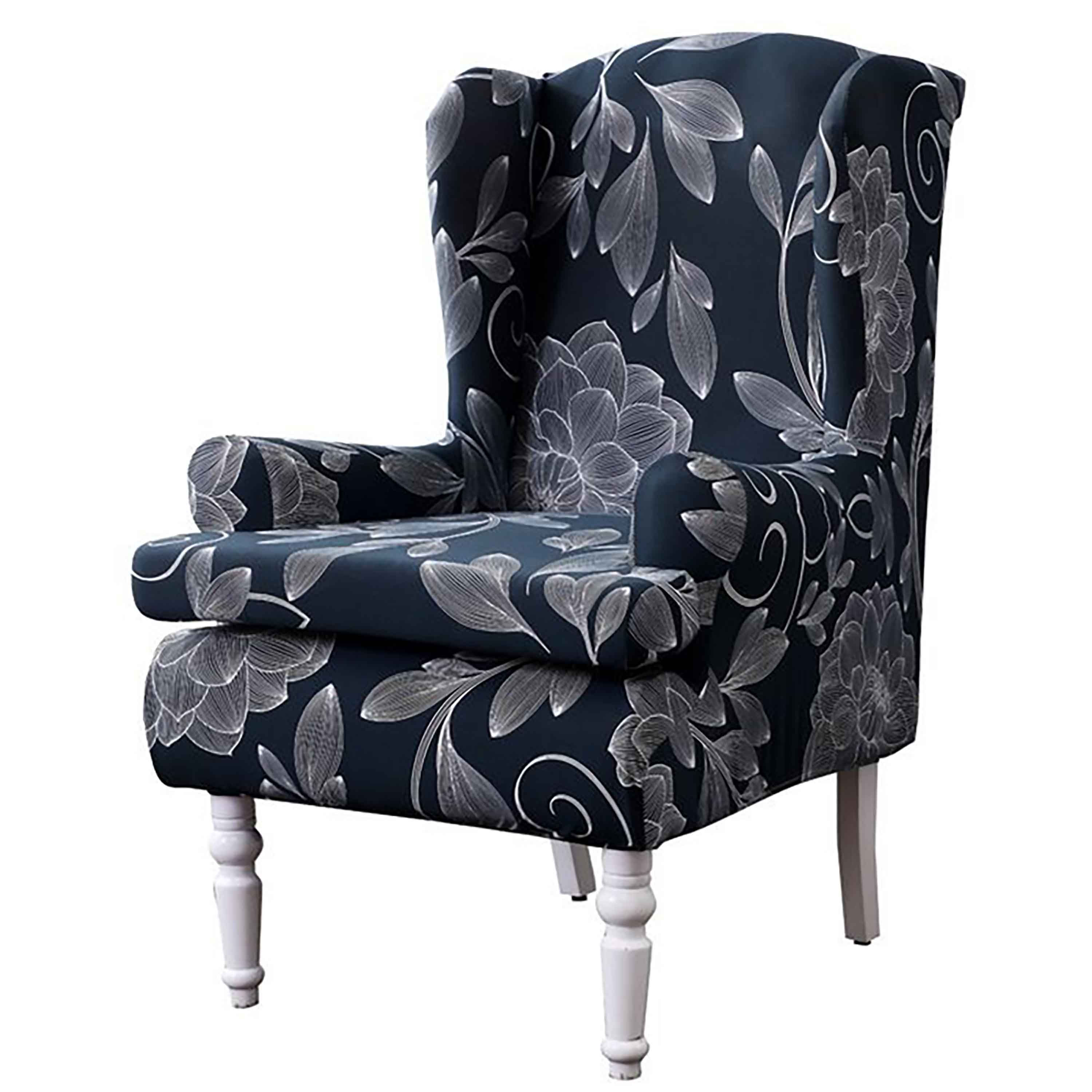 Dowbom Wingback Chair Slipcover with arms, Stretch Wing Chair Covers ...