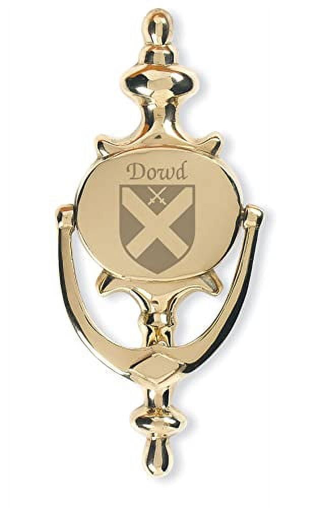 Dowd Irish Coat of Arms Brass Door Knocker - Walmart.com