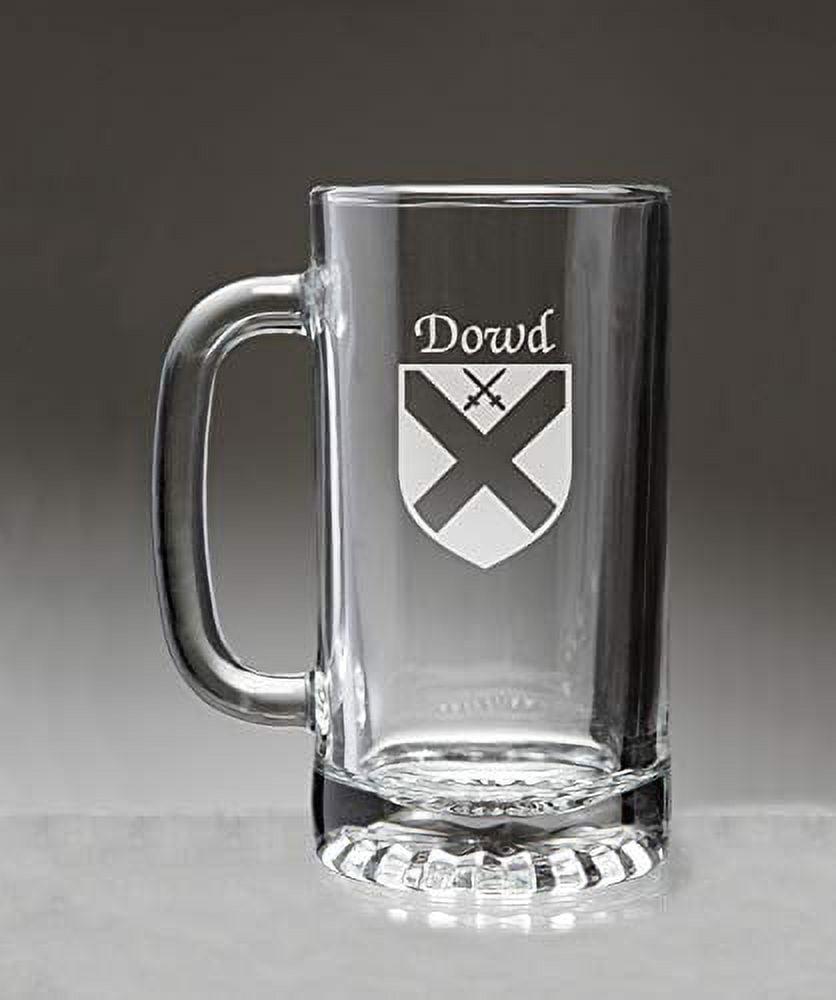 Dowd Irish Coat of Arms Glass Beer Mug (Sand Etched) - Walmart.com
