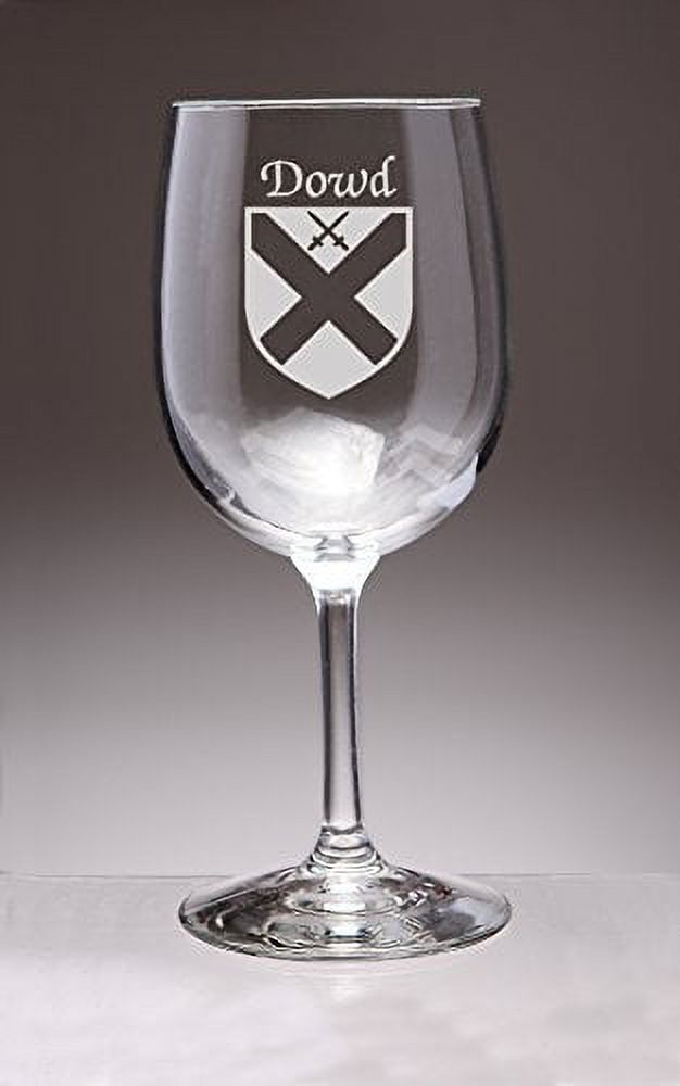 Dowd Irish Coat of Arms Wine Glasses - Set of 4 (Sand Etched) - Walmart.com