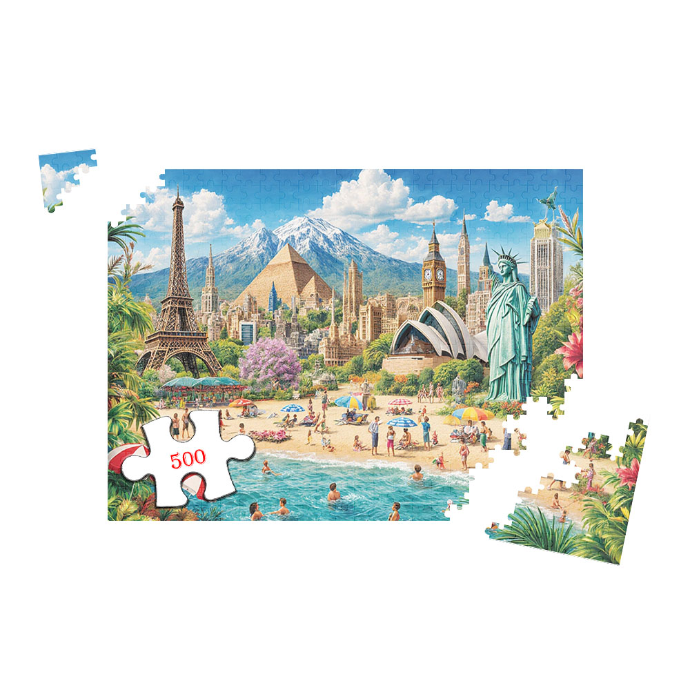 Dowdle World Pieces 500 Piece Jigsaw Puzzle for Adults Challenging ...