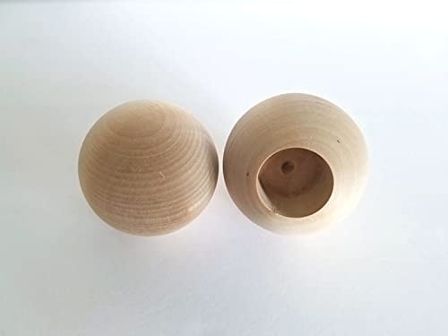 Dowel Cap End 2" Diameter with 7/8" Hole wooden shapes (Package of 2) 2 ...