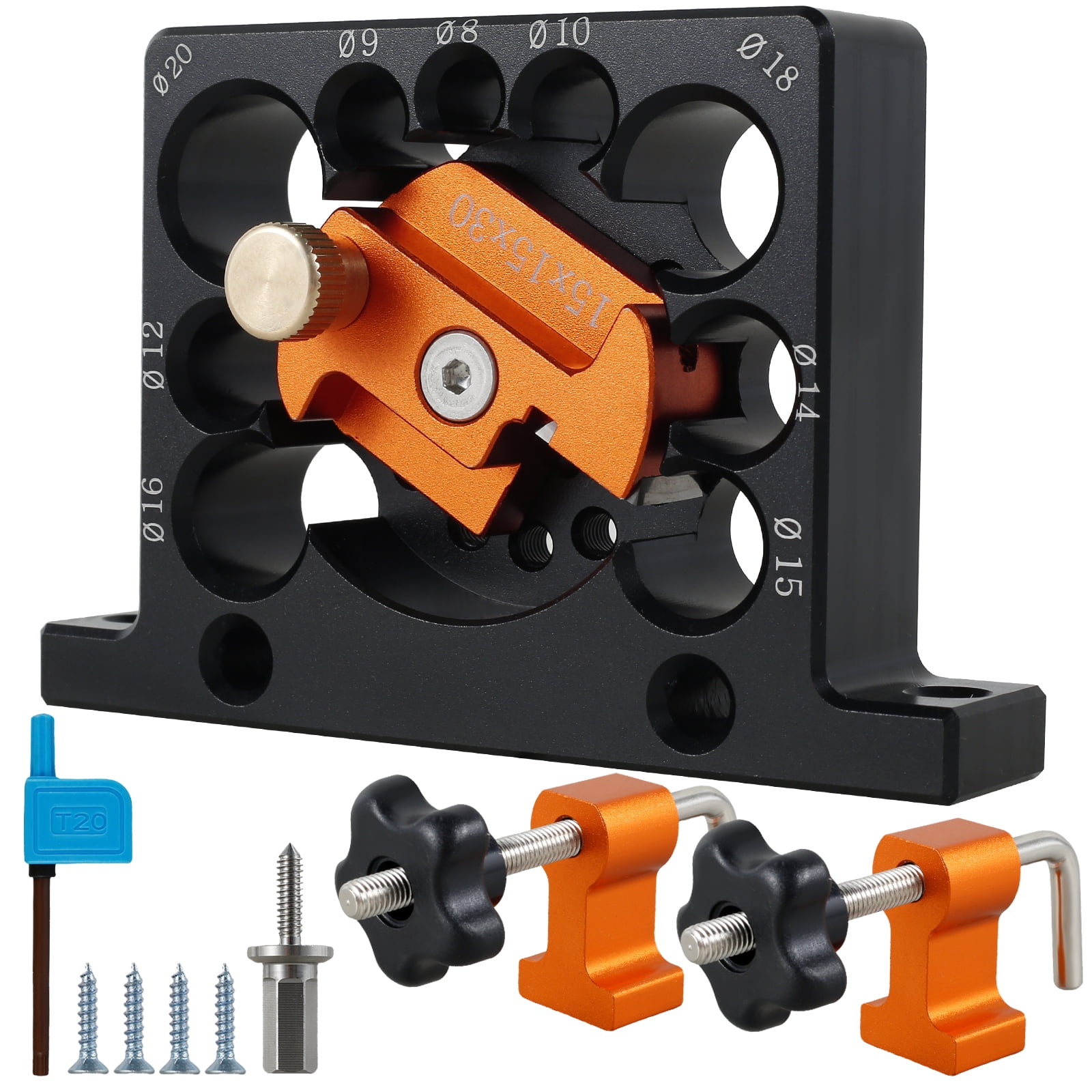 Dowel Maker Jig Kit Adjustable Dowel Maker Cutter 9 Holes Aluminum ...