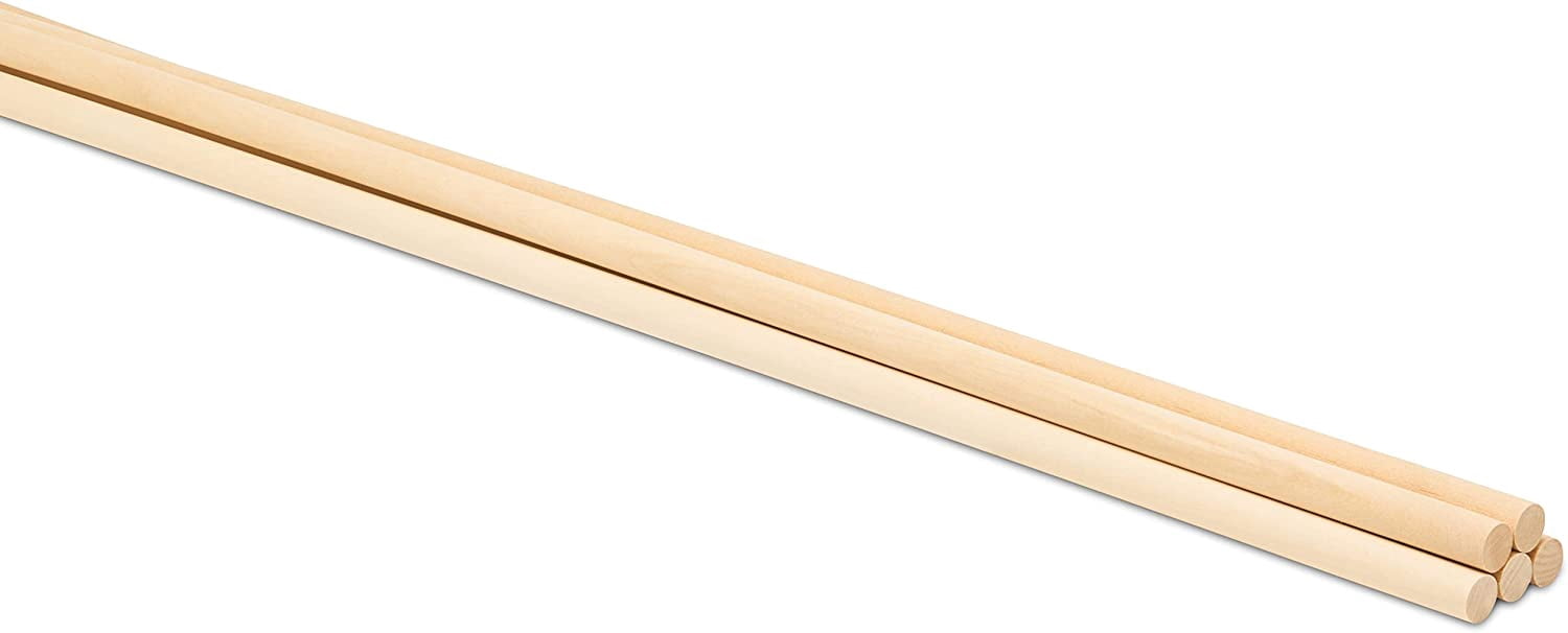 Dowel Wood Sticks Wooden Dowel 3/8 x Inch Unfinished Hardwood Sticks ...
