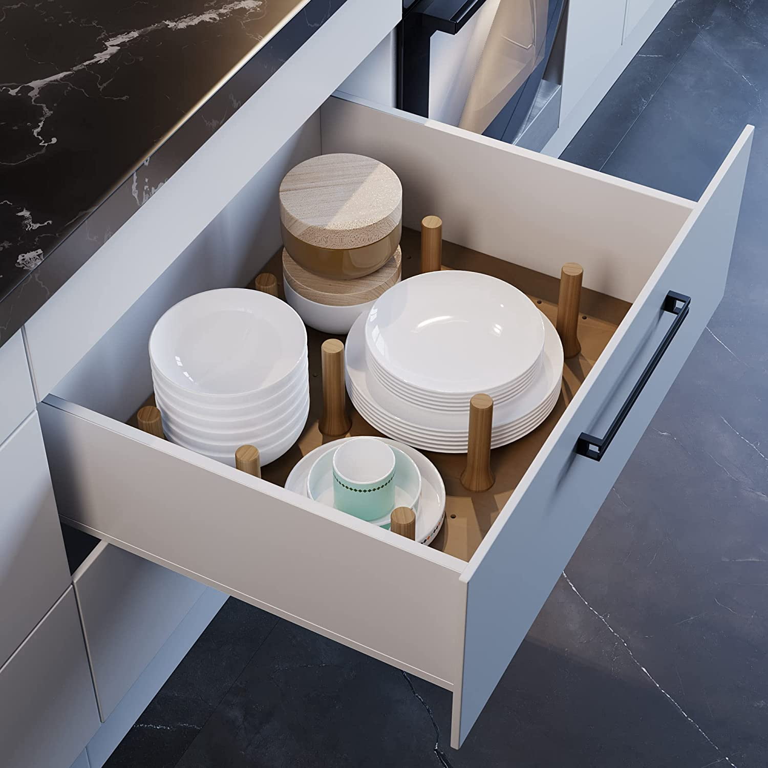 Dowell 24.25" x 21.25" Drawer Organizer Wood Peg Board - 9Pegs ...