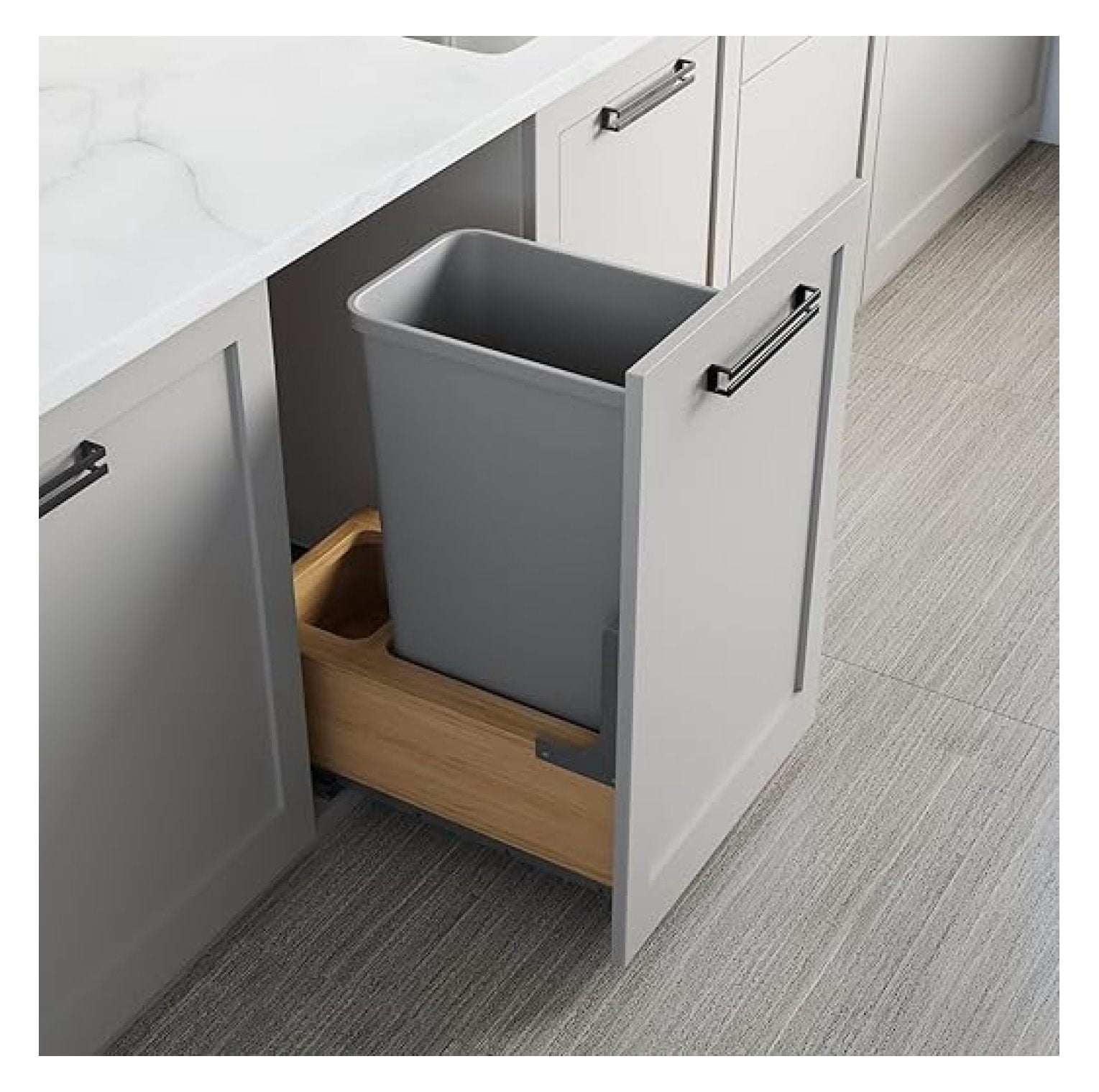 Dowell Trash Pull Out - 50 Qt Undermount Waste Container, Soft Close ...