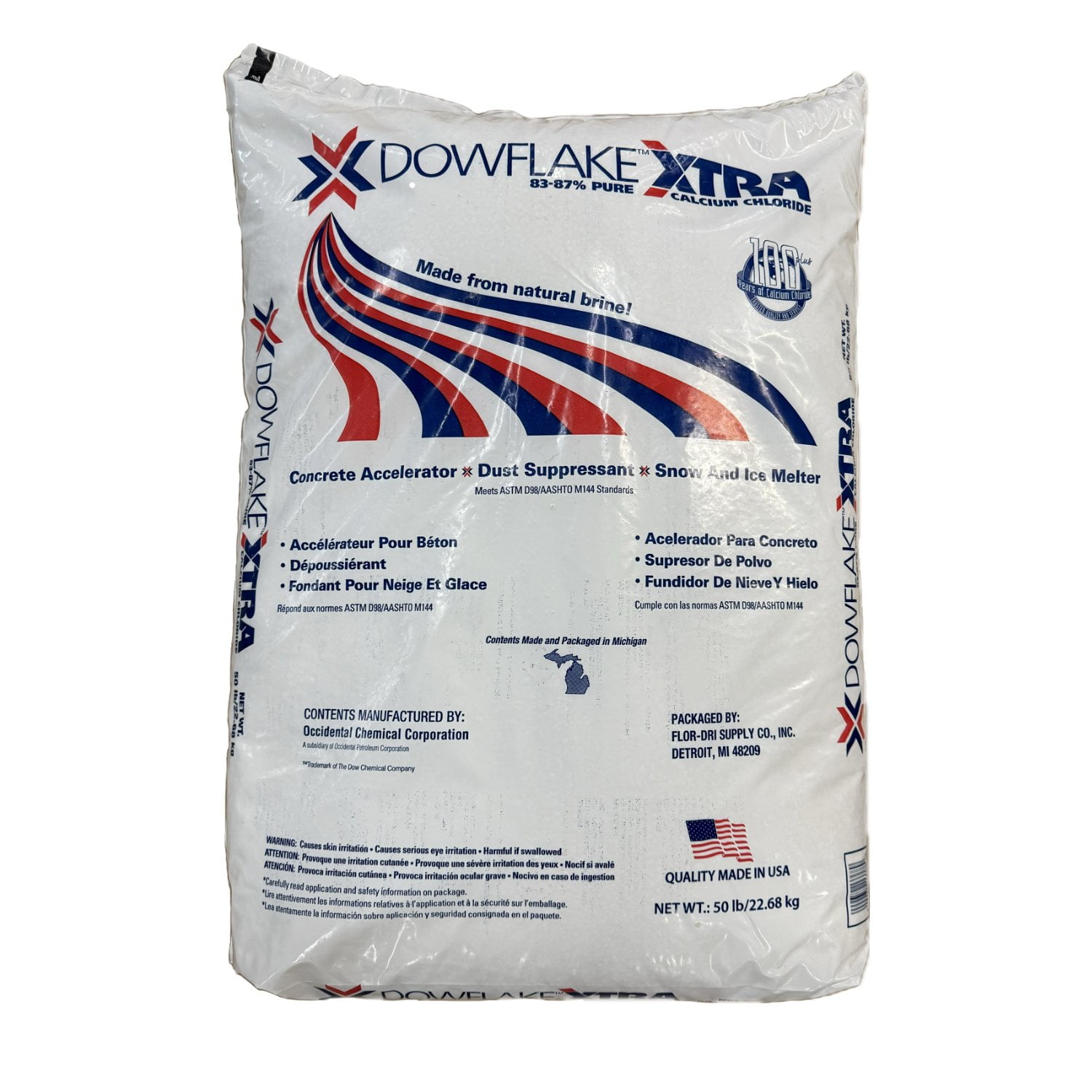Dowflake Xtra Calcium Chloride Flakes - 50Lb Bag - Walmart.com