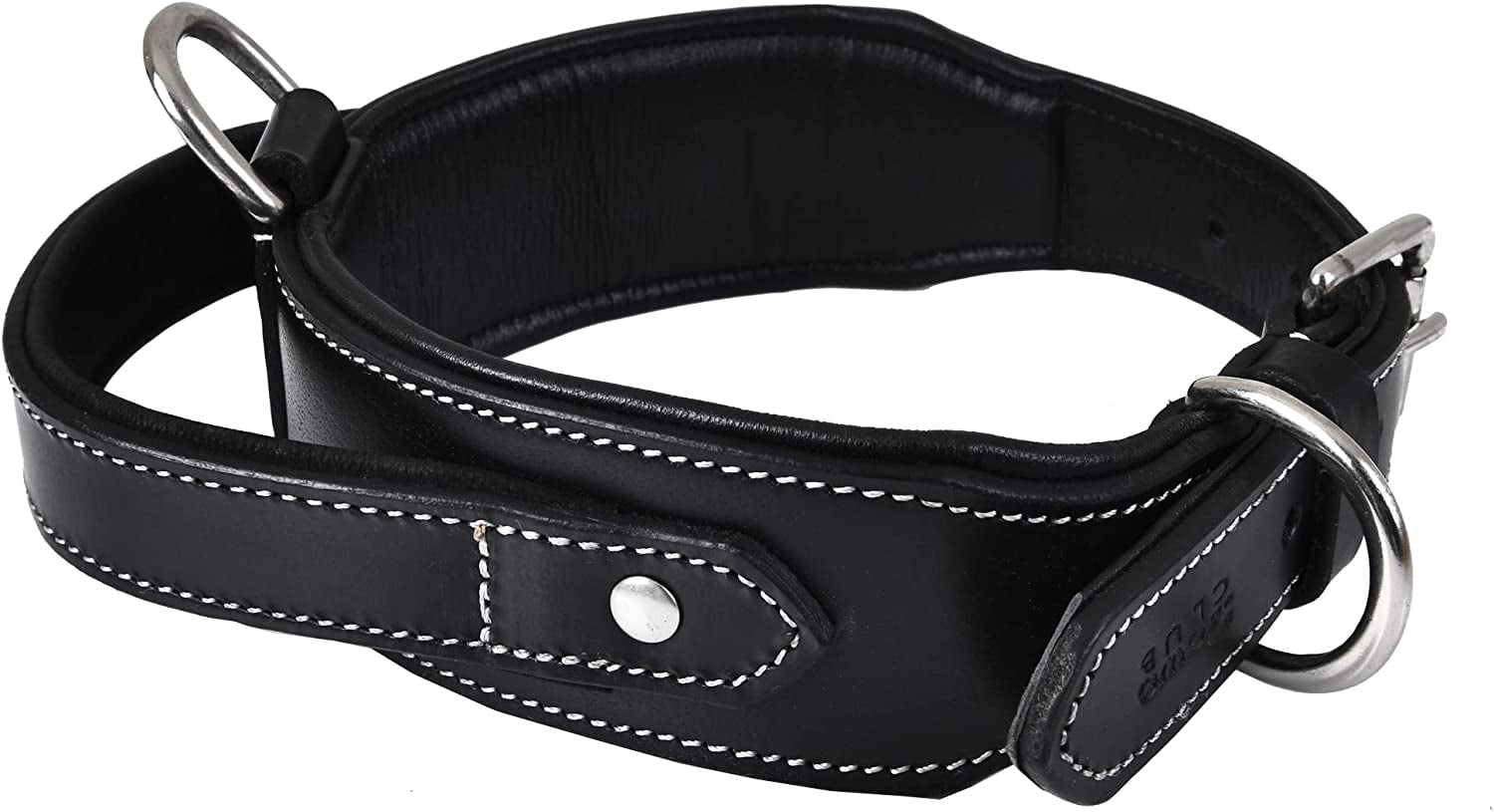 DowgClub | Genuine Leather Heavy Duty Tactical Dog Collar with Handle ...