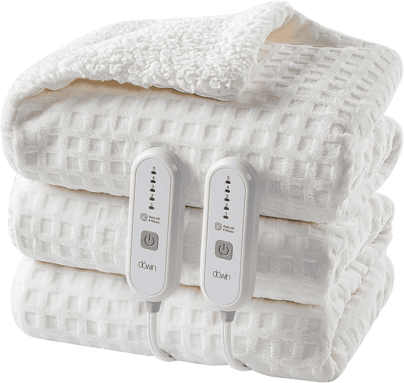 Dowin Electric Blanket Queen Size - Waffle Heated Blanket with Dual ...