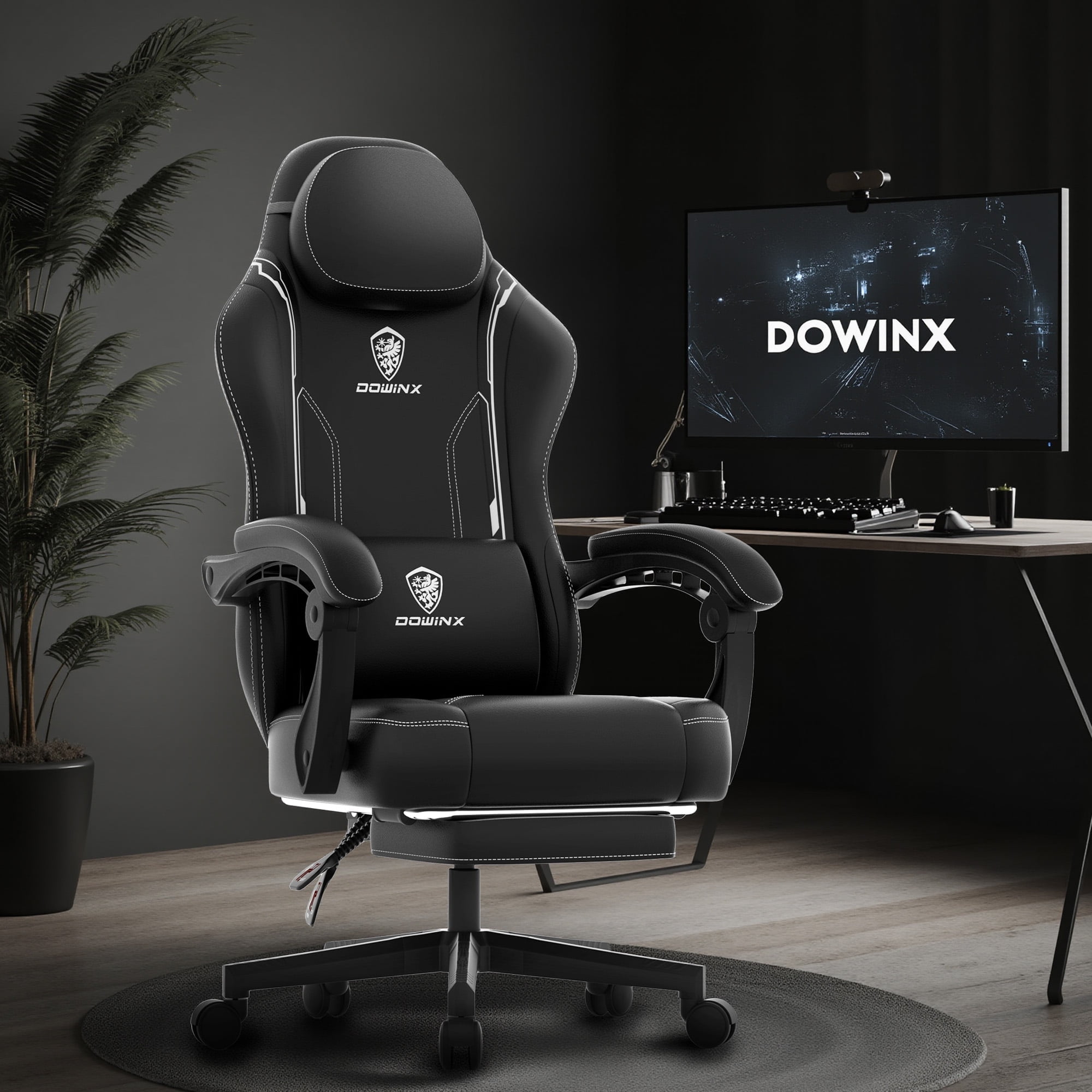 Dowinx Ergonomic Gaming Chair - High-Back PU Leather Office Chair with ...