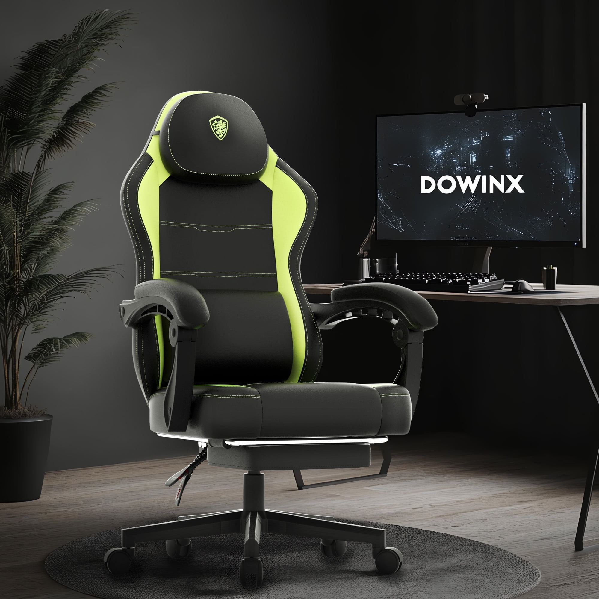 Dowinx Ergonomic Gaming Chair - High-Back PU Leather Office Chair with ...
