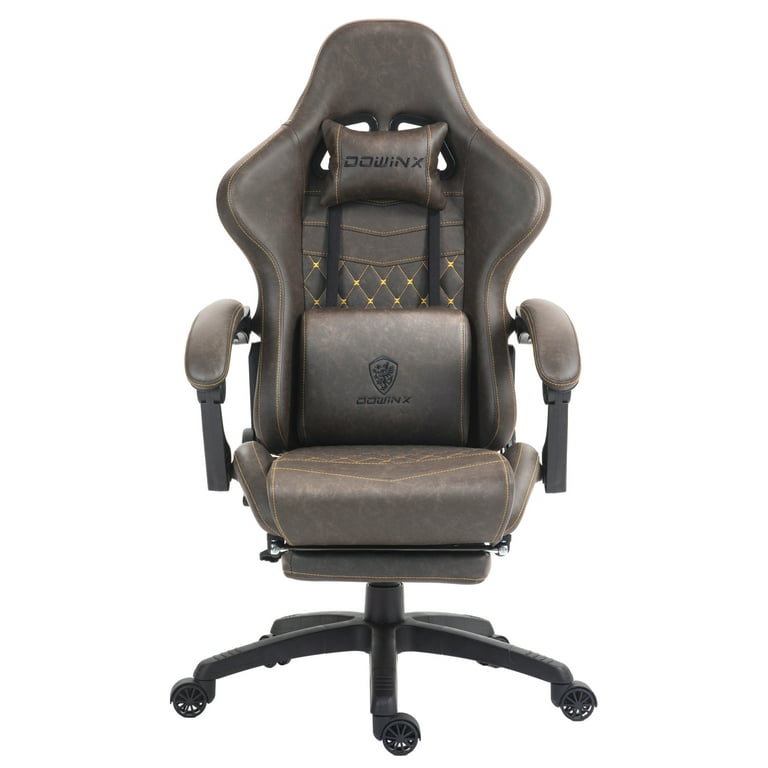Dowinx 6689 Gaming Chair Office Chair with Massage Lumbar Support Brown