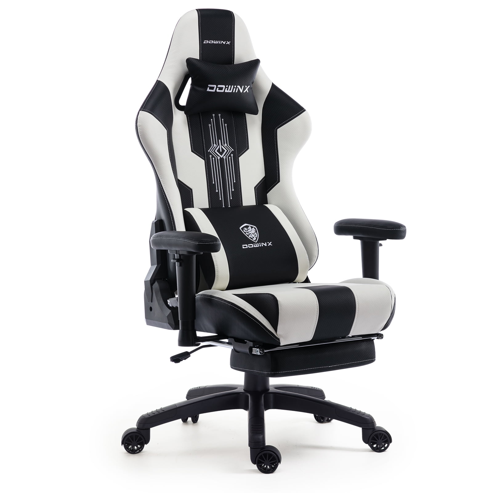 Dowinx Gaming Chair with Pocket Spring Cushion and Footrest, Ergonomic ...