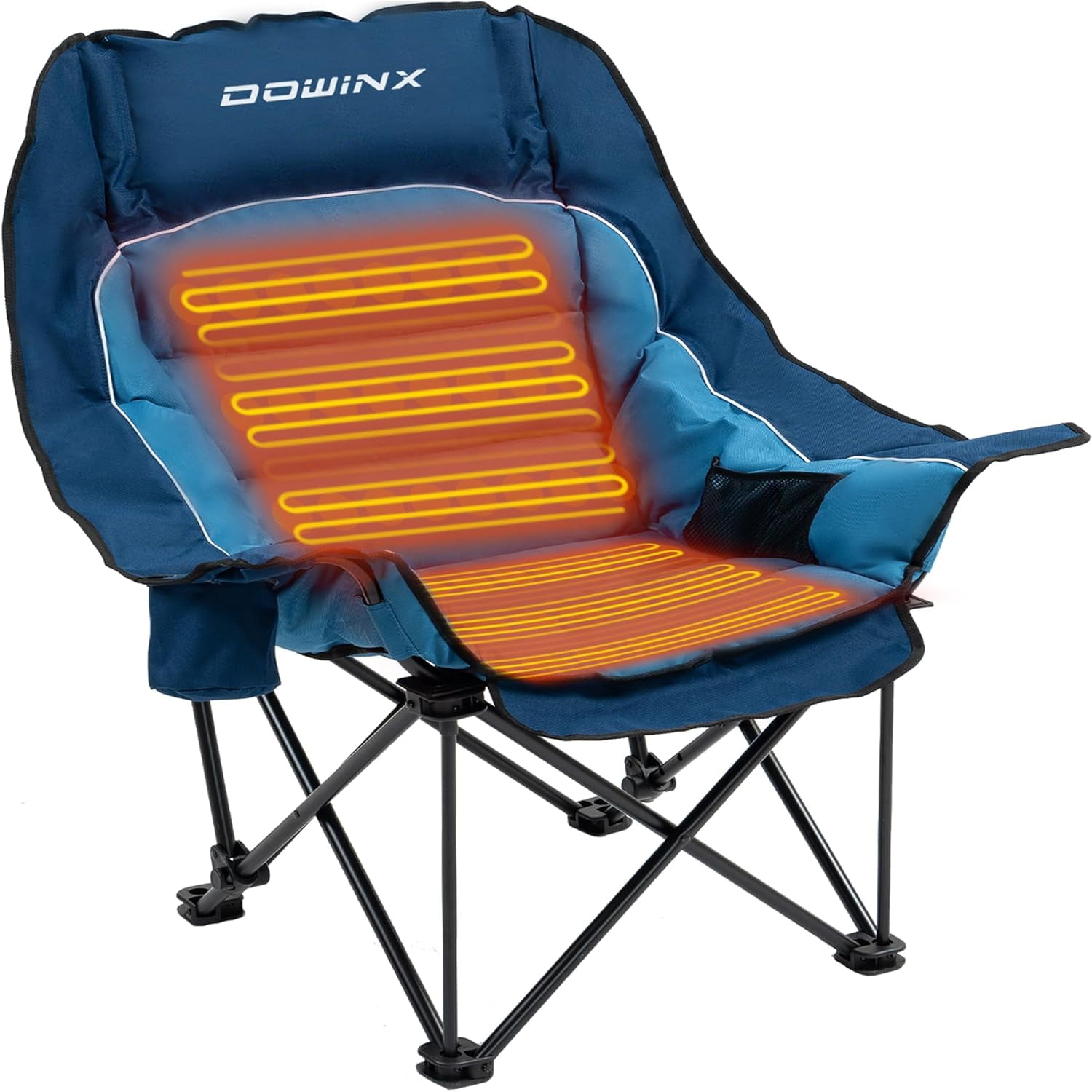 Dowinx Heated Camping Chair for Adults - Oversized Extra Large Folding ...
