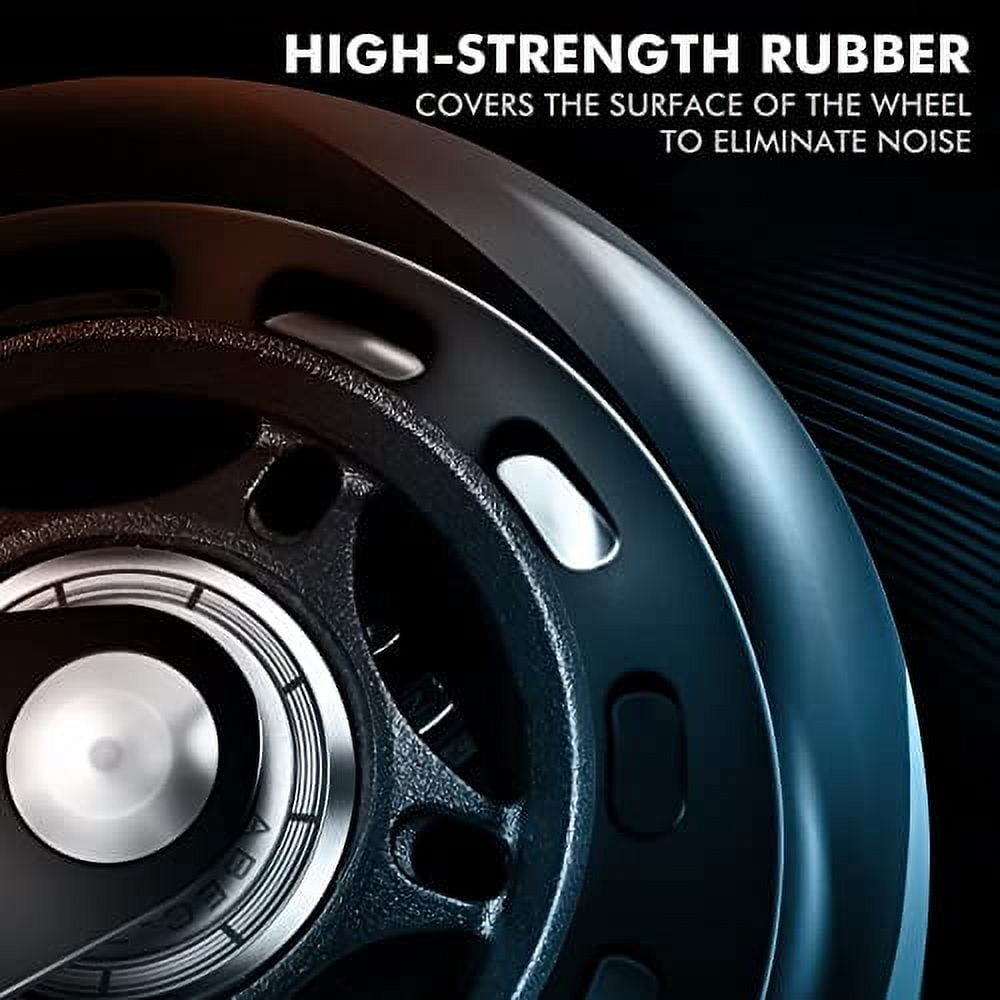 Dowinx Office Chair Caster Replacement Rubber Wheels Set of 5, Heavy ...