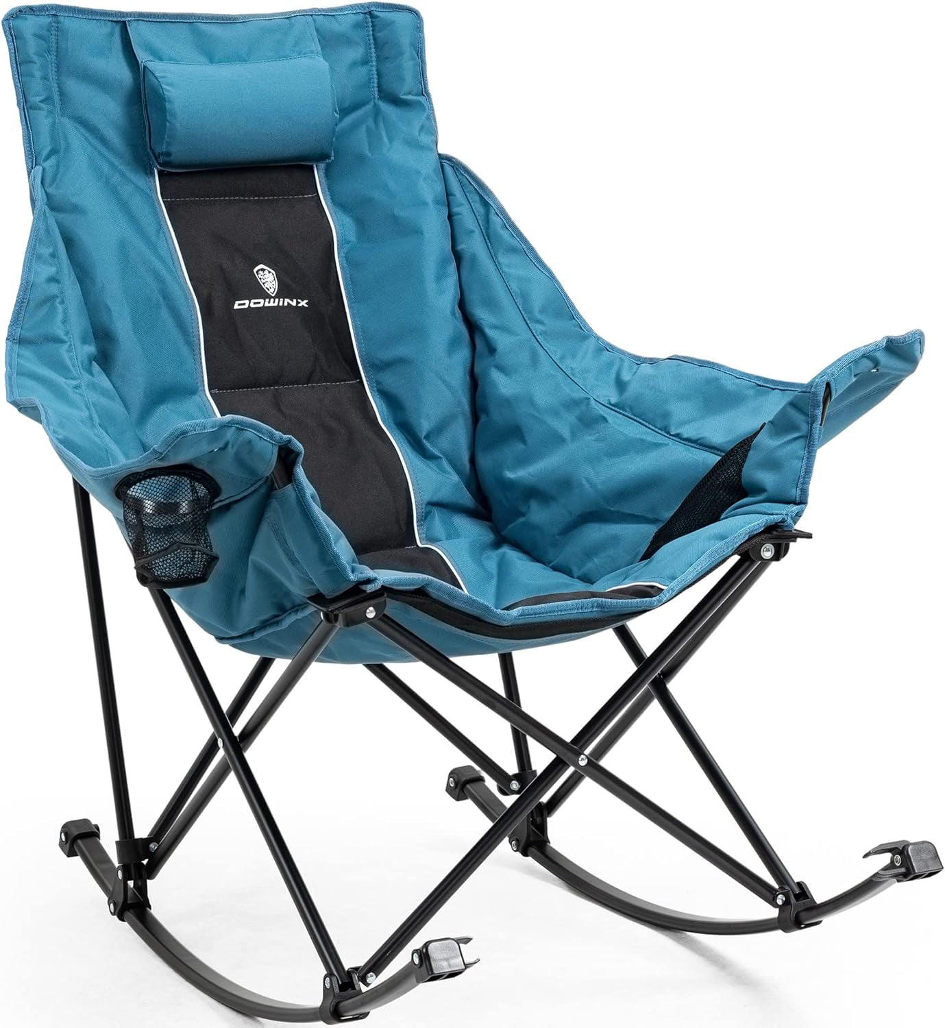 Dowinx Oversized Rocking Camping Chair, Fully Padded Patio Chair with ...