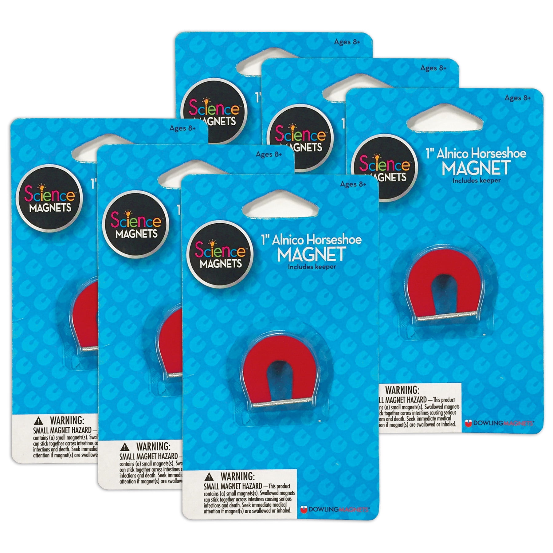 Dowling Magnets Alnico 1" Horseshoe Magnet, Pack of 6 - Walmart.com
