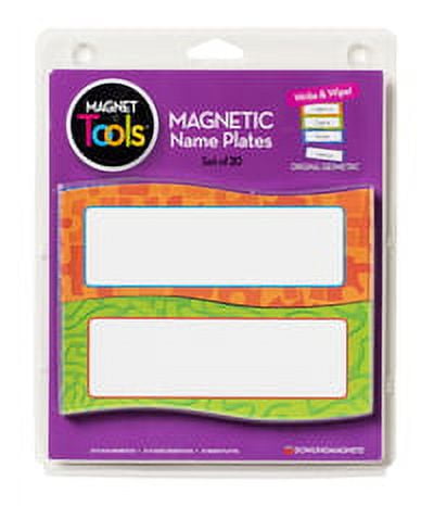 Dowling Magnets Dry Erase Magnetic Name Plates, Set of 20 - Walmart.com